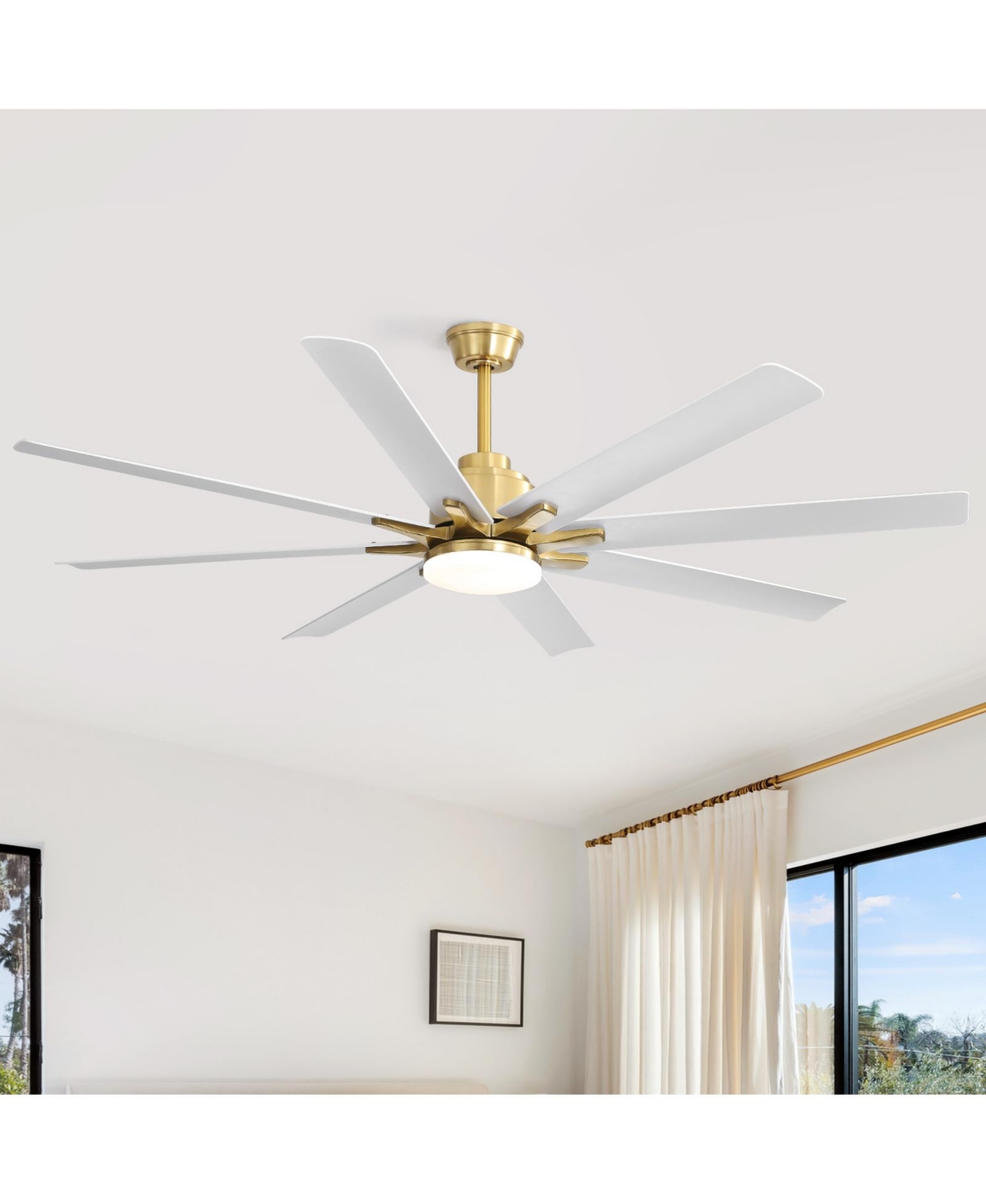Click here for 66 8-blade Tri Color Dimming Ceiling Fan with Inte... prices