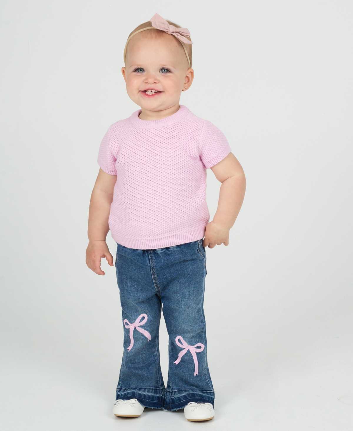 Click here for Rare Editions Baby Girls 2-Piece Knit Top and Bow... prices