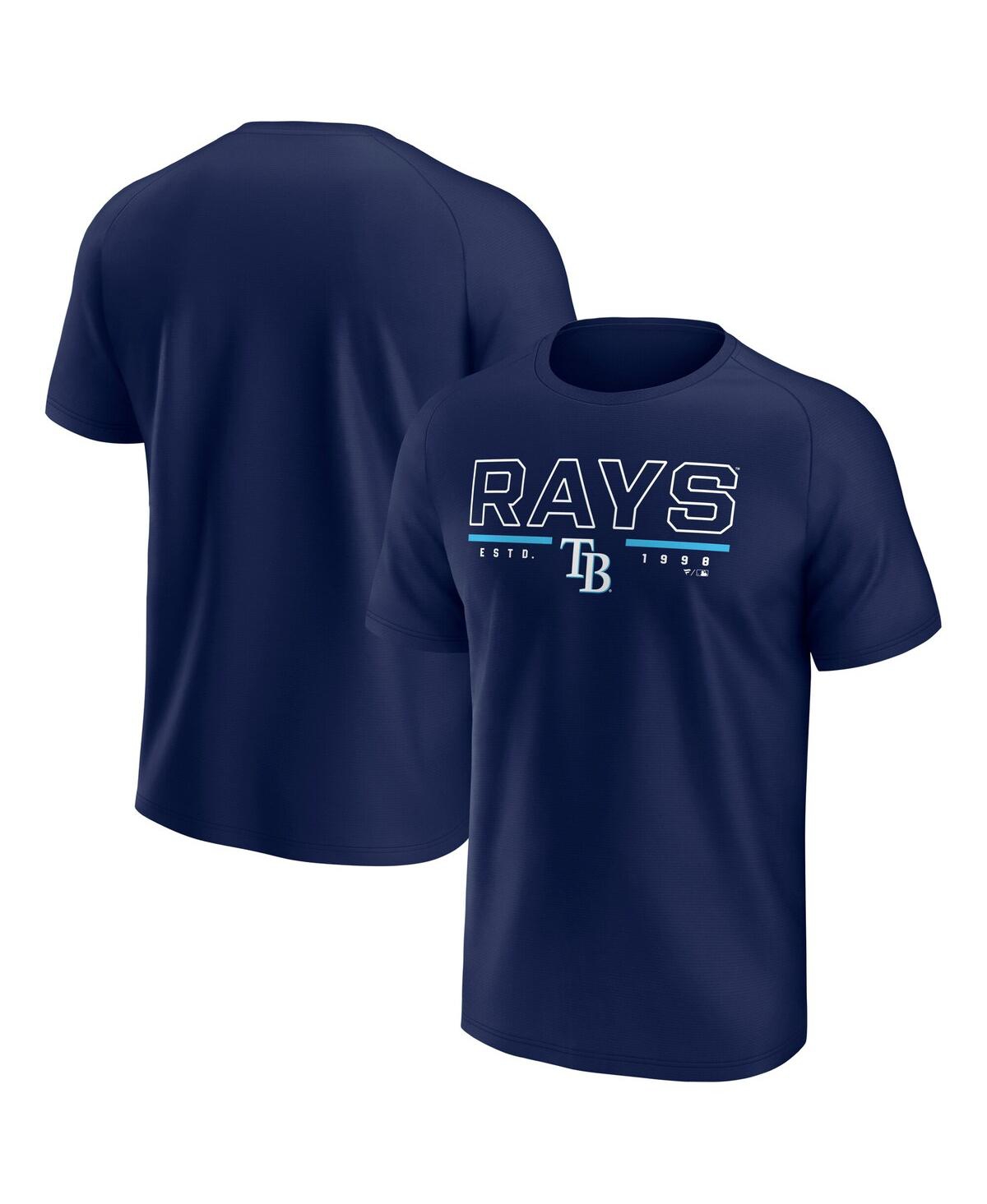 Click here for Fanatics Mens Navy Tampa Bay Rays Raglan T-Shirt -... prices