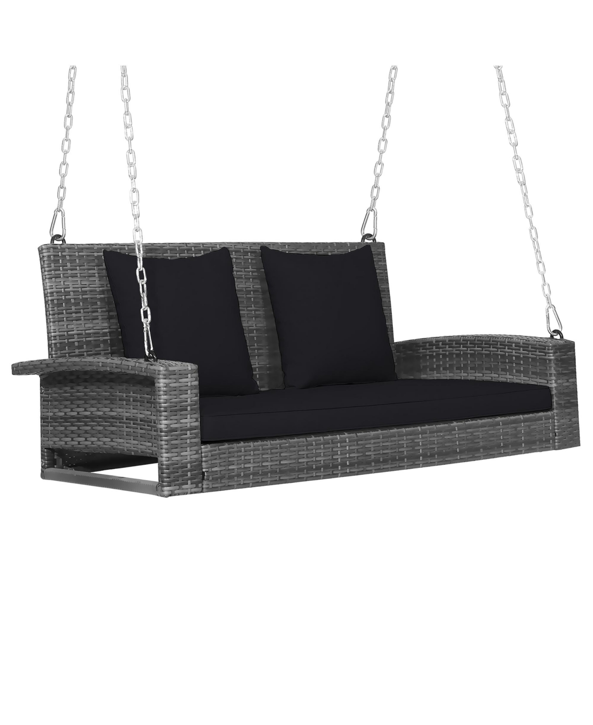Click here for Gymax 2-Person Patio Hanging Porch Swing Rattan 80... prices