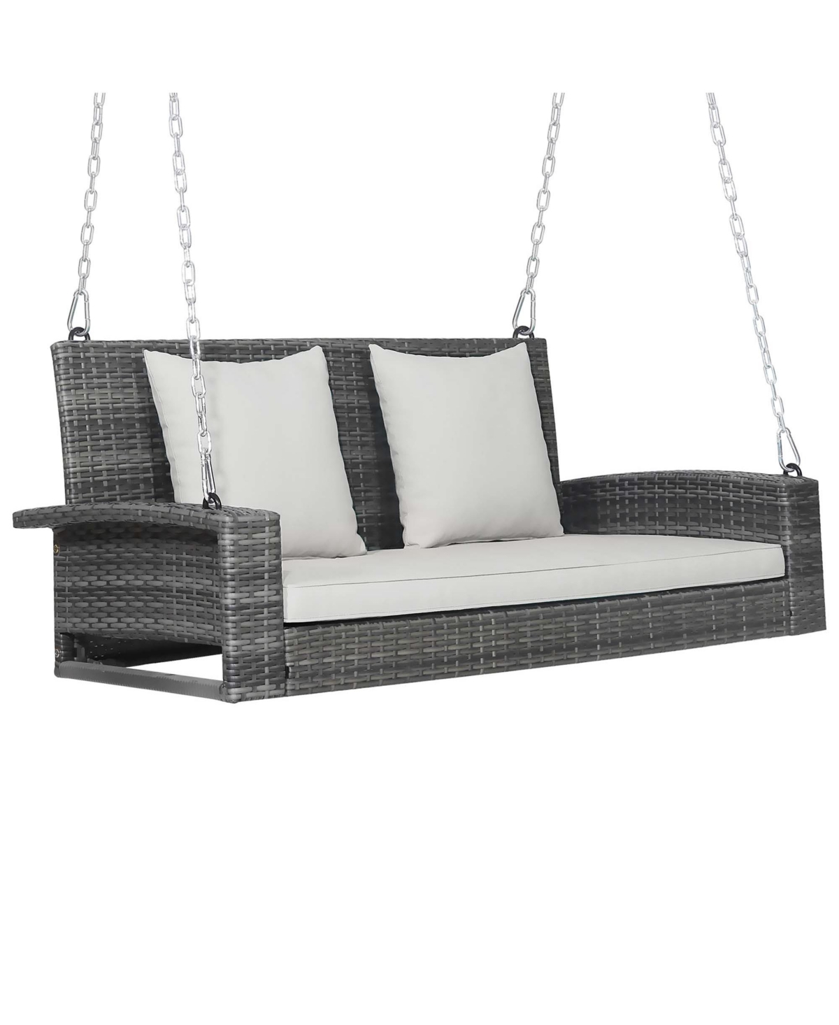 Click here for Gymax 2-Person Patio Hanging Porch Swing Rattan 80... prices