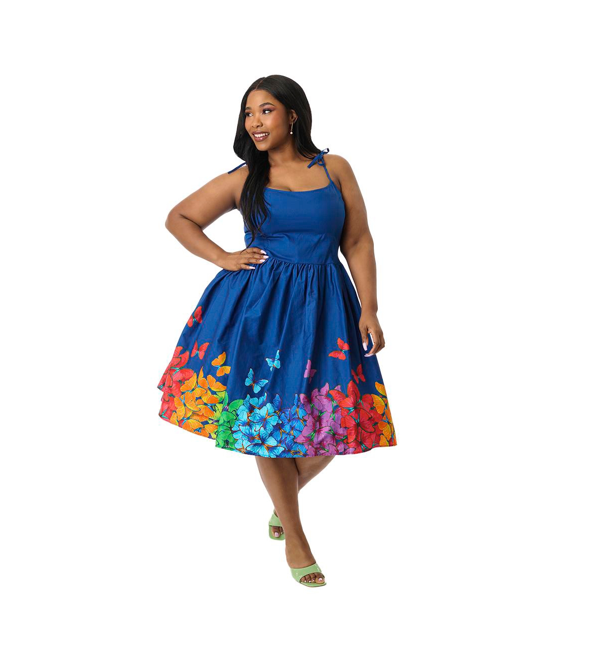 Click here for Unique Vintage Plus Size 1950s Bobbie Swing Dress... prices