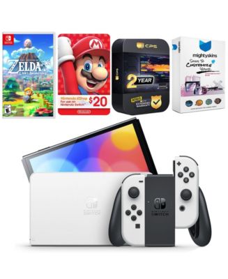Nintendo Switch White OLED Console with The Legend Of Zelda Link's ...
