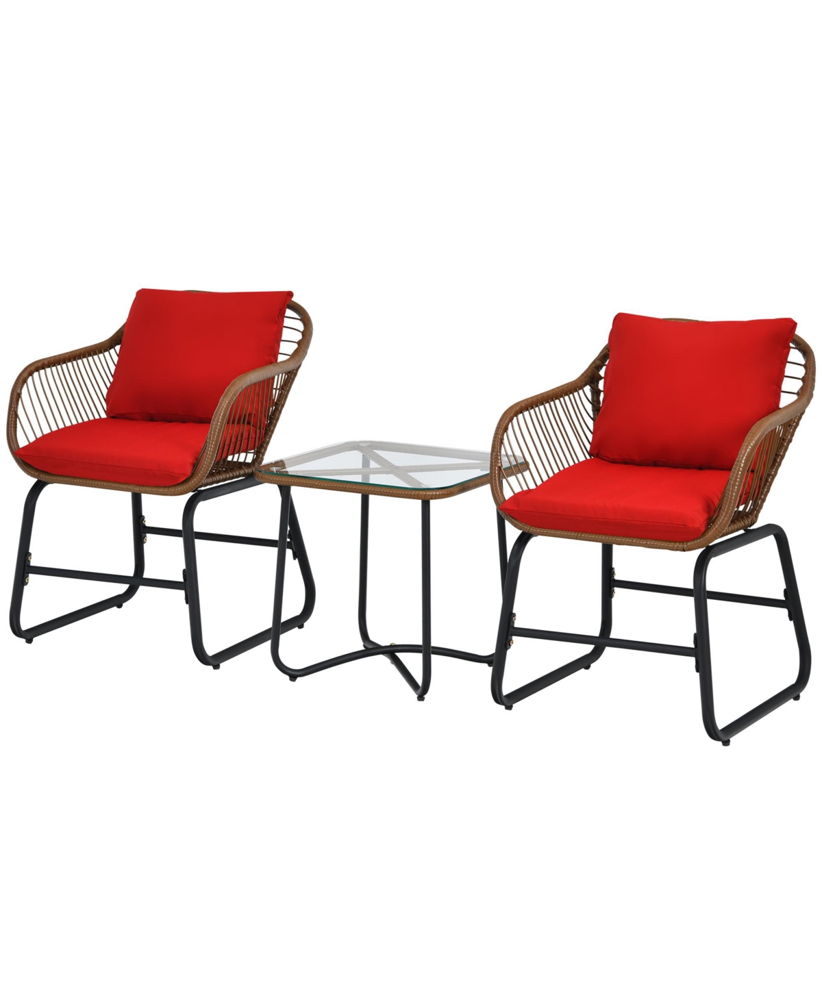 Click here for Gymax 3 Piece Patio Conversation Furniture Set Out... prices