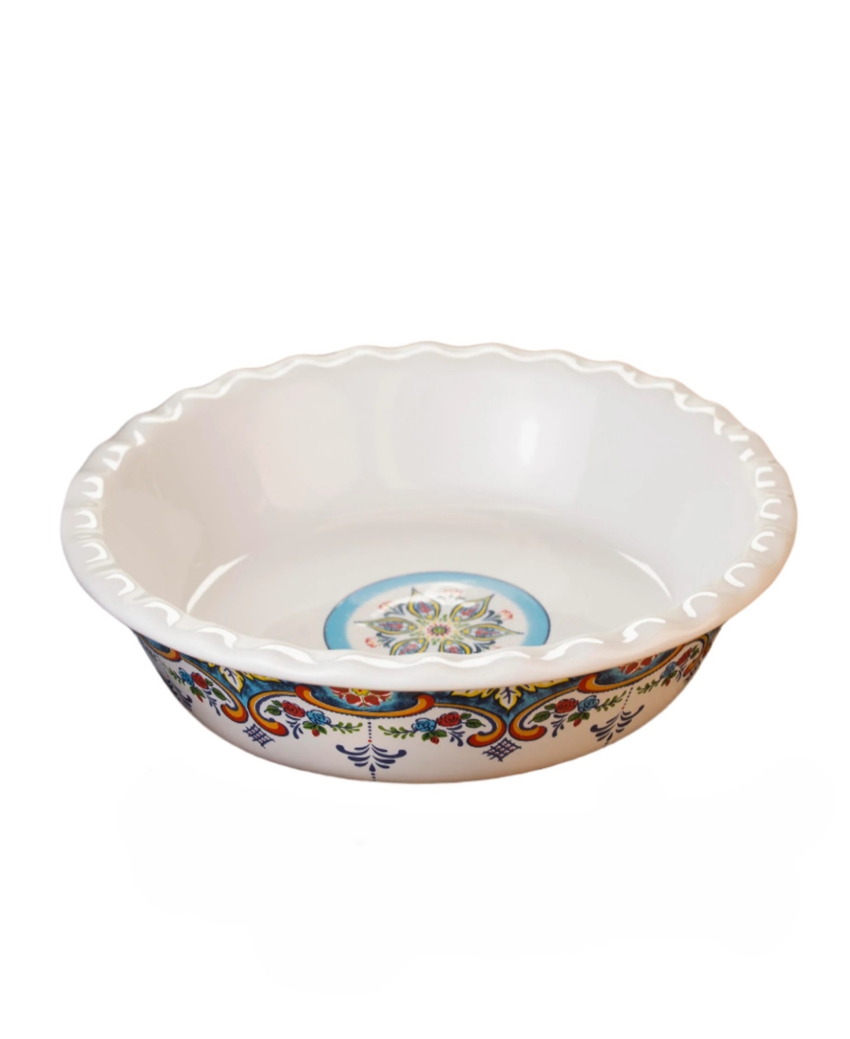 Click here for Euro Ceramica Zanzibar Pie Dish - Multicolor prices