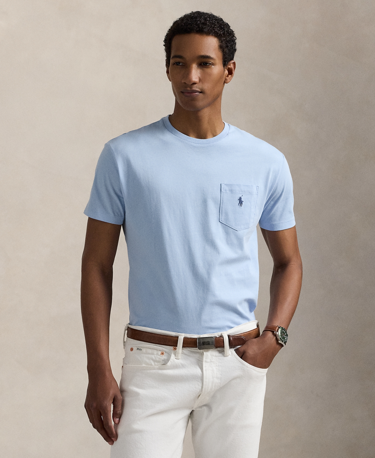 Click here for Polo Ralph Lauren Mens Classic Fit Crew Neck Pocke... prices