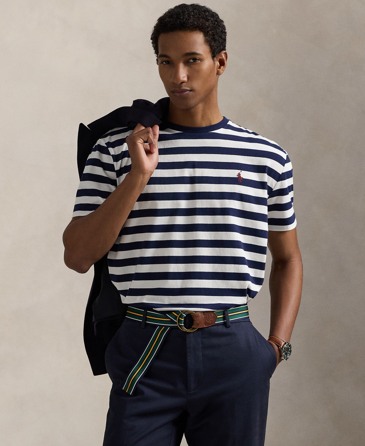 Click here for Polo Ralph Lauren Mens Classic-Fit Striped Jersey... prices
