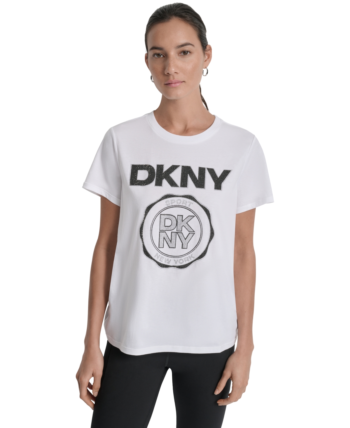 Click here for Dkny Sport Womens Medallion Logo Crewneck T-Shirt... prices