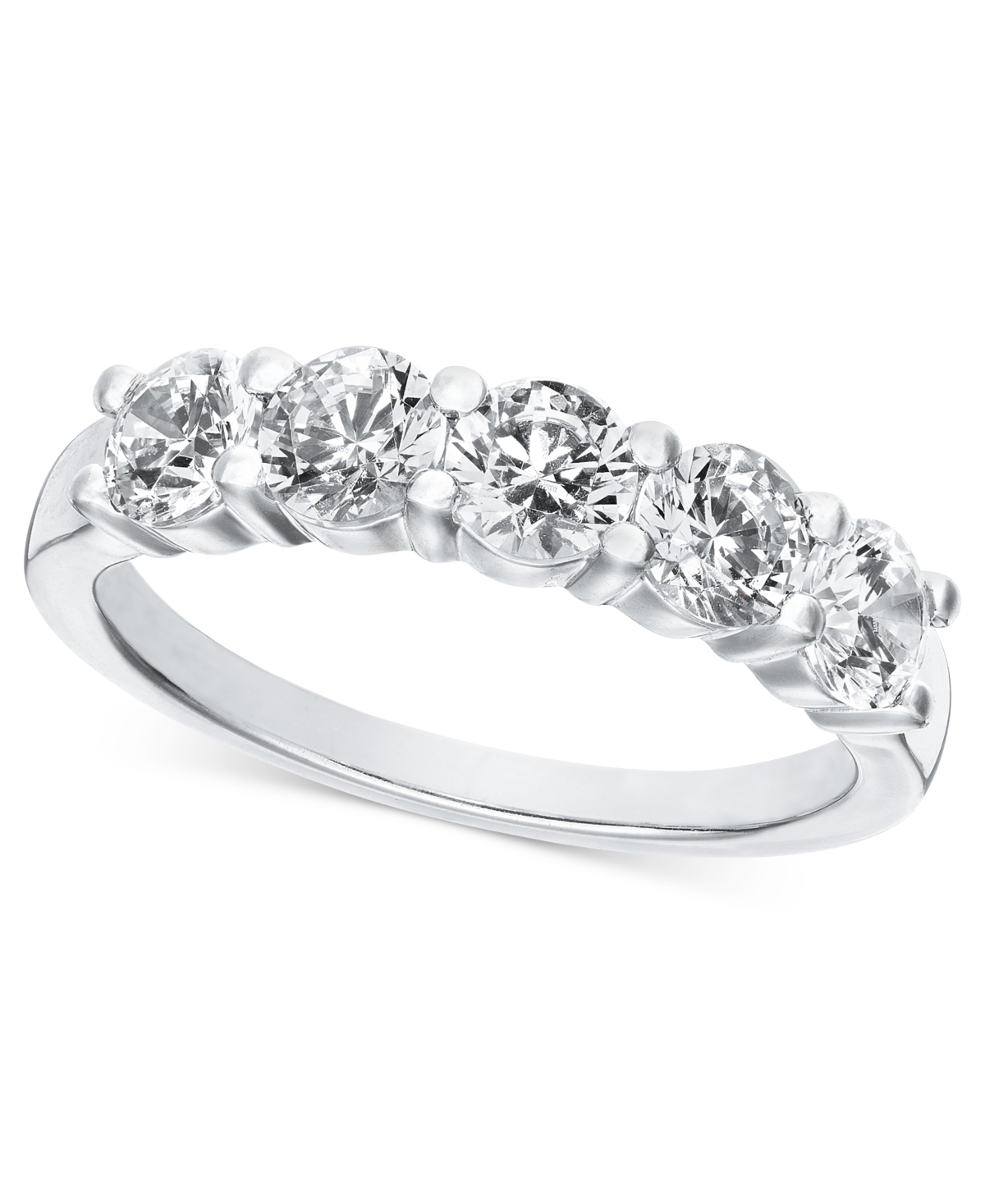 Click here for Diamond 5 Stone Band (1 1/2 ct. t.w.) in 14k White... prices