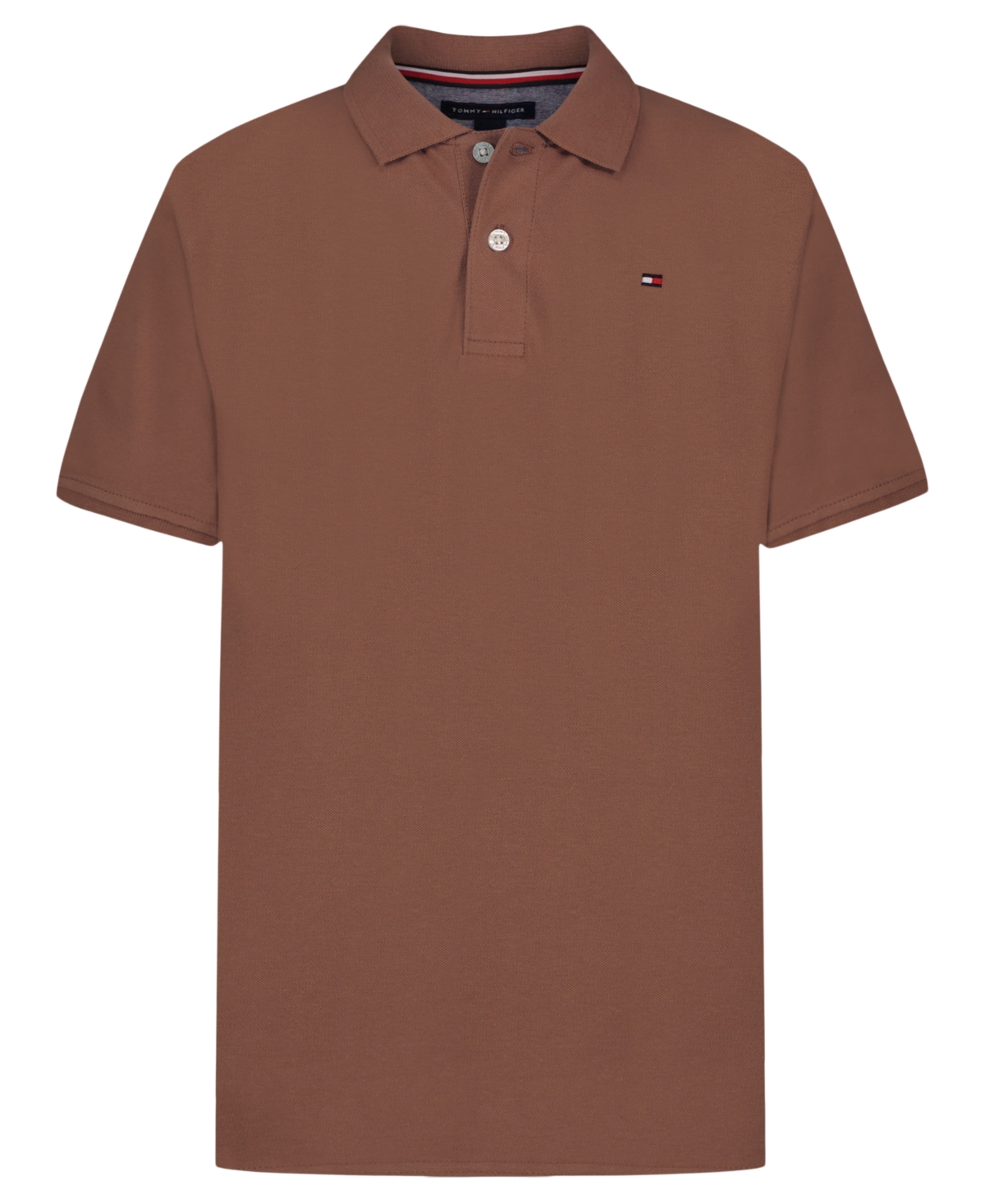 Tommy Hilfiger Big Boys Stretch Polo Shirt - Cognac