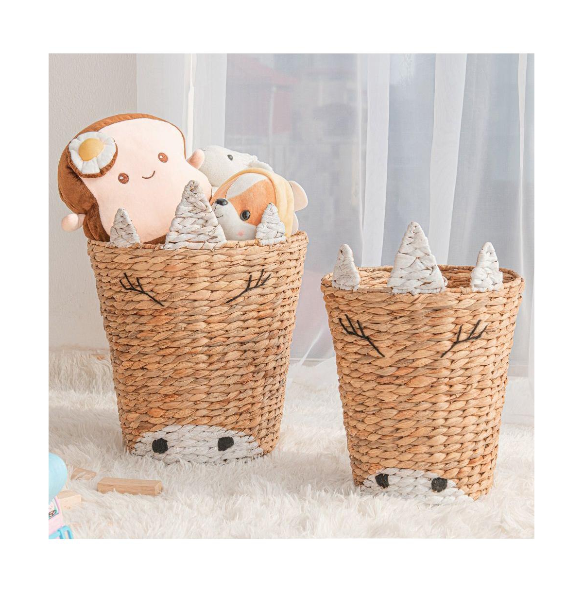 Click here for Home Outfitters S/2 Round Unicorn Baskets  Natural... prices