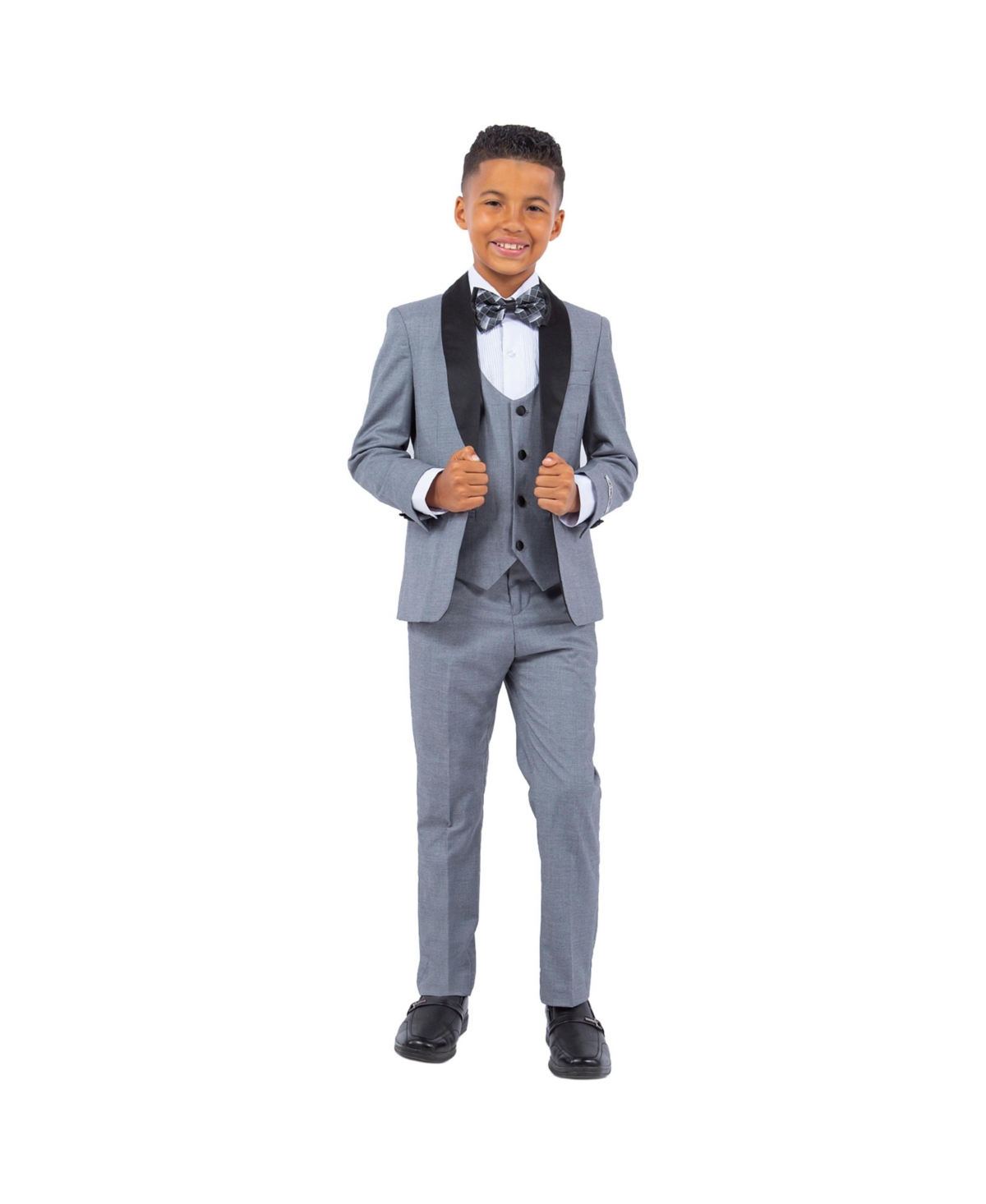 Click here for Stacy Adams Little Boys 5 Pc Tuxedos - Mid grey prices
