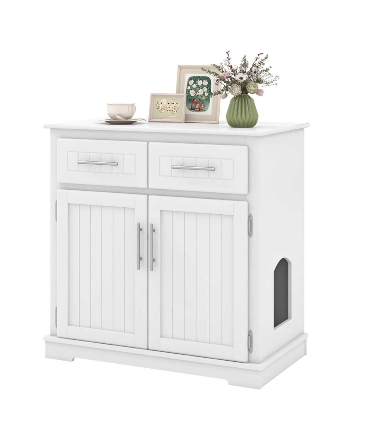 Click here for Cat Litter Box Enclosure with 2 Drawers and Double... prices