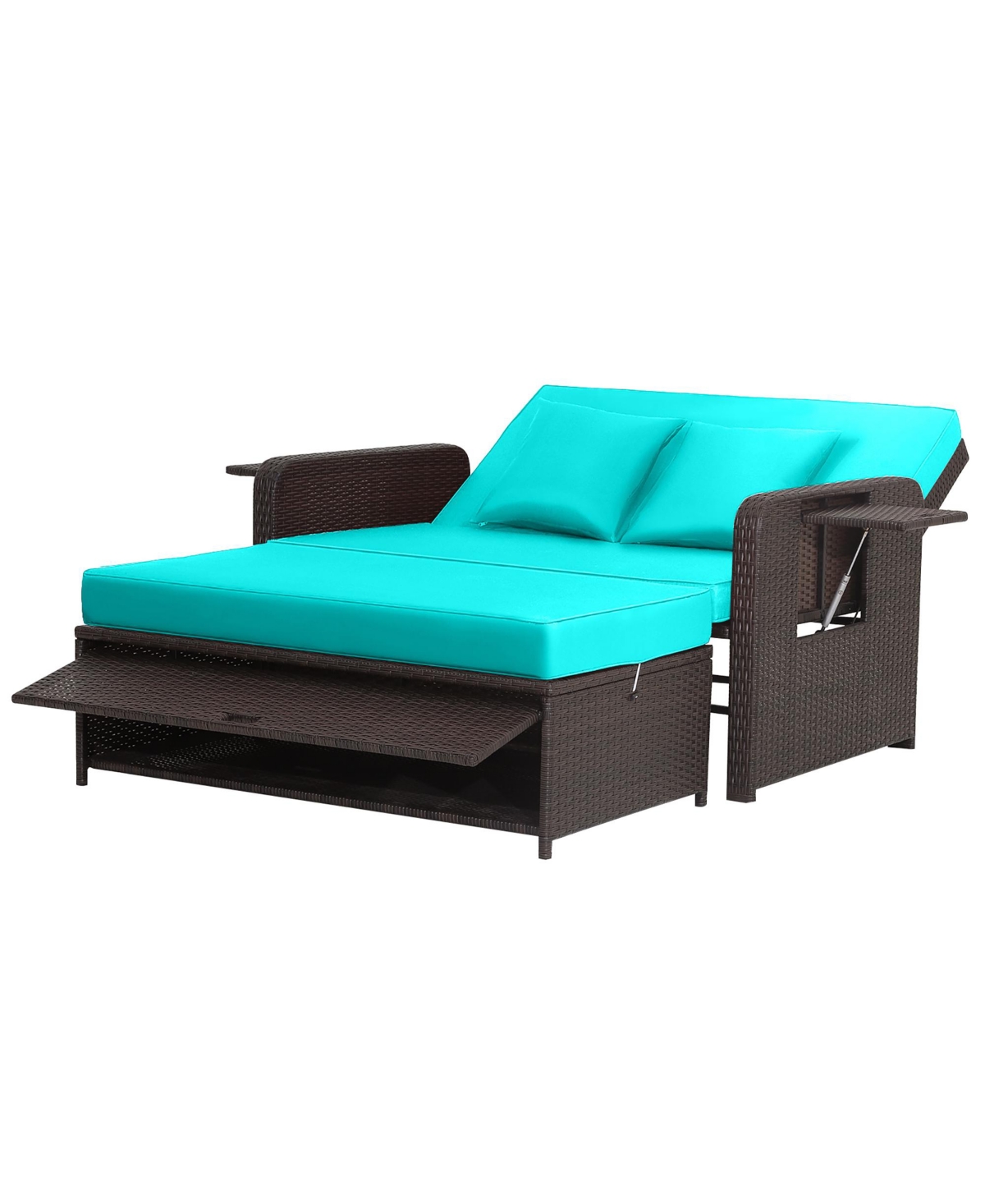 Click here for Gymax Rattan Loveseat Set Daybed Lounge w/ Storage... prices