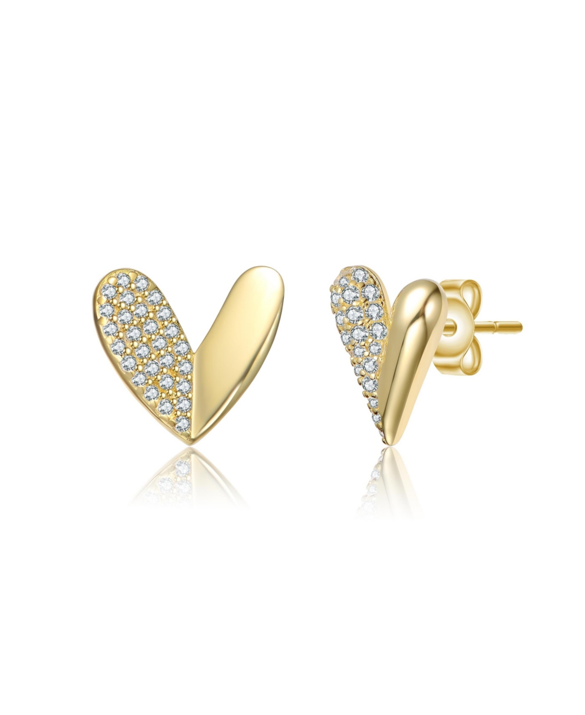 Click here for 14K Gold Plated with Paved Clear Cubic Zirconia He... prices