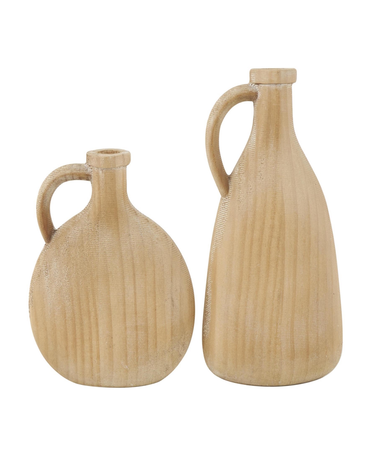 Click here for Rosemary Lane Wood Natural Vase  Set of 2 - Brown prices