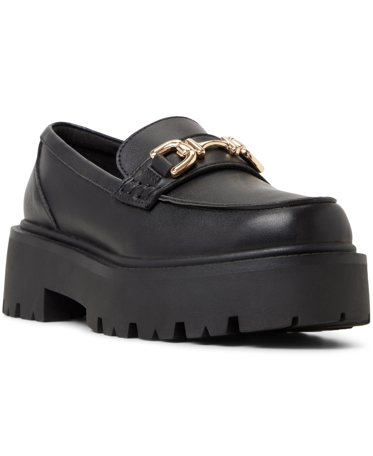 Click here for Aldo Womens Oneameth Chain Lug Sole Loafers - Blac... prices