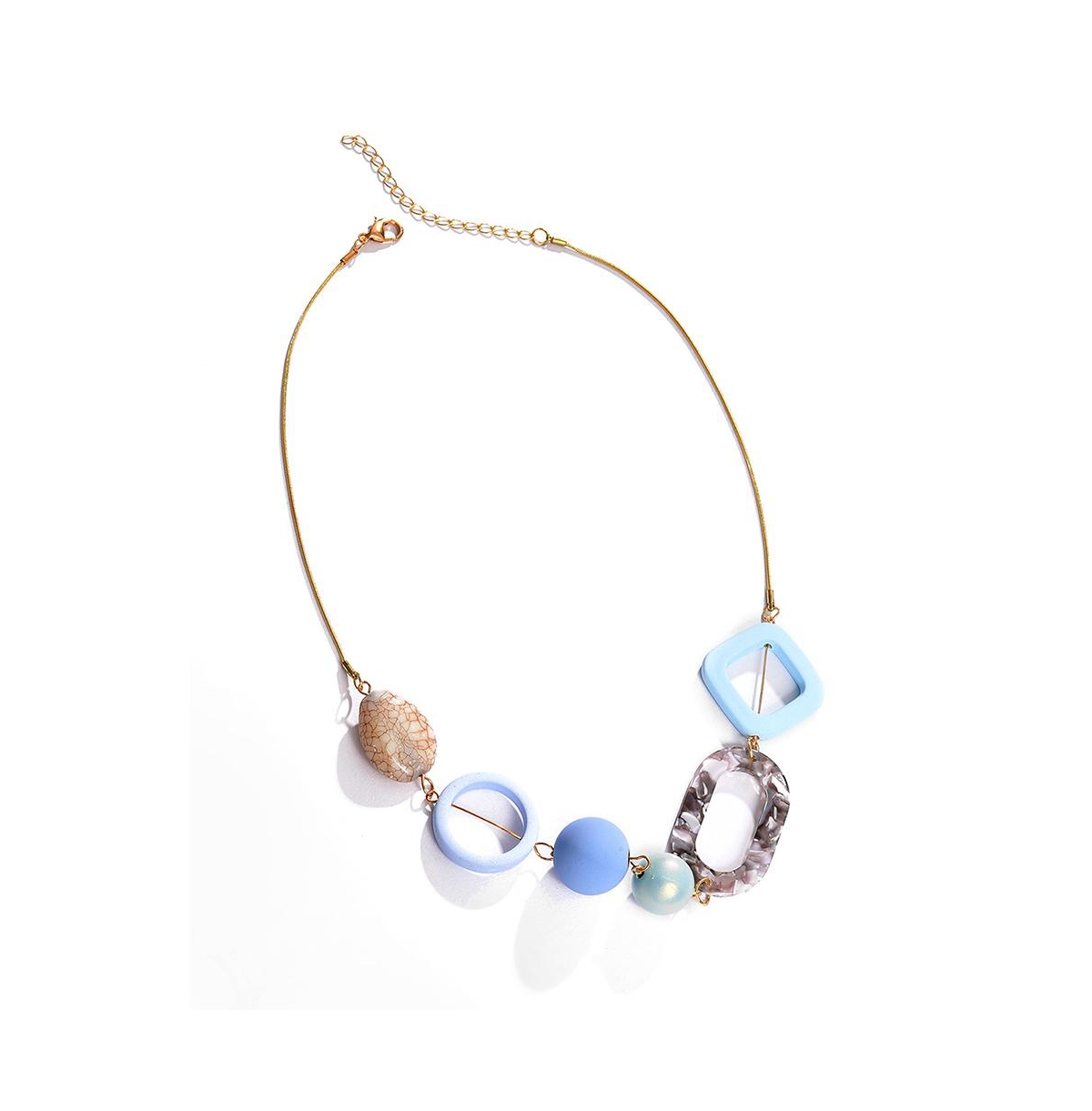 Click here for Sohi Womens Blue Circular Strand Necklace - Blue prices