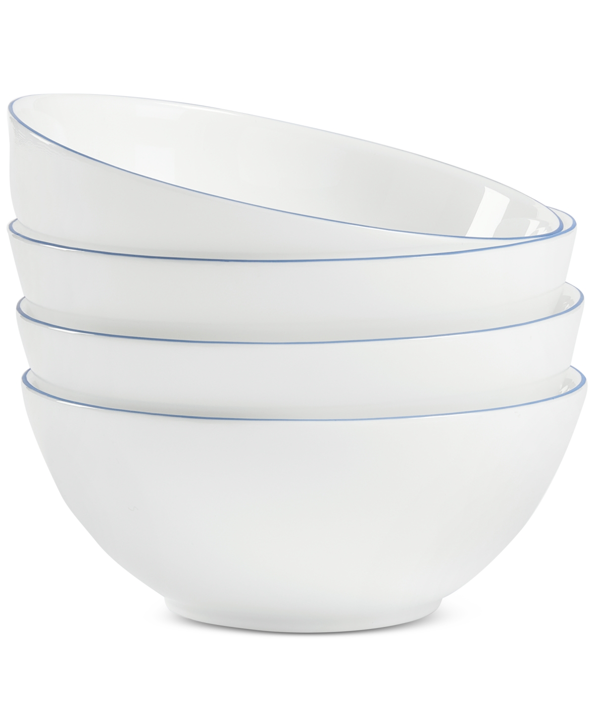 Click here for Arch Studio Opal Glass Blue Rim Coupe Cereal Bowl... prices