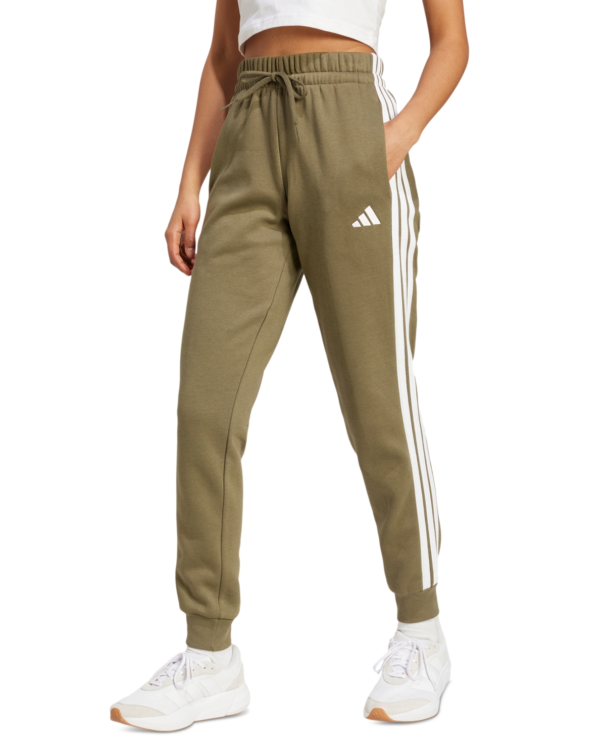 Click here for adidas Womens Essentials Three Stripes Fleece Slim... prices