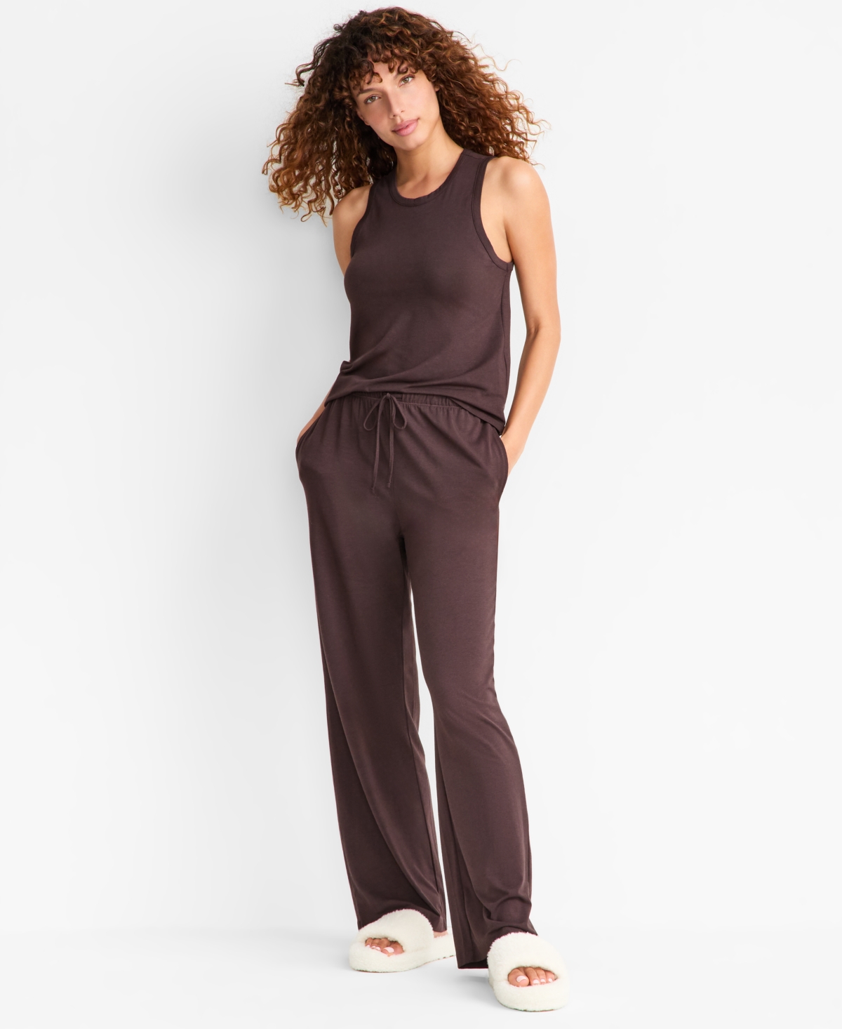 Click here for State of Day Womens Solid Knit Tank Pajama Set  Xs... prices