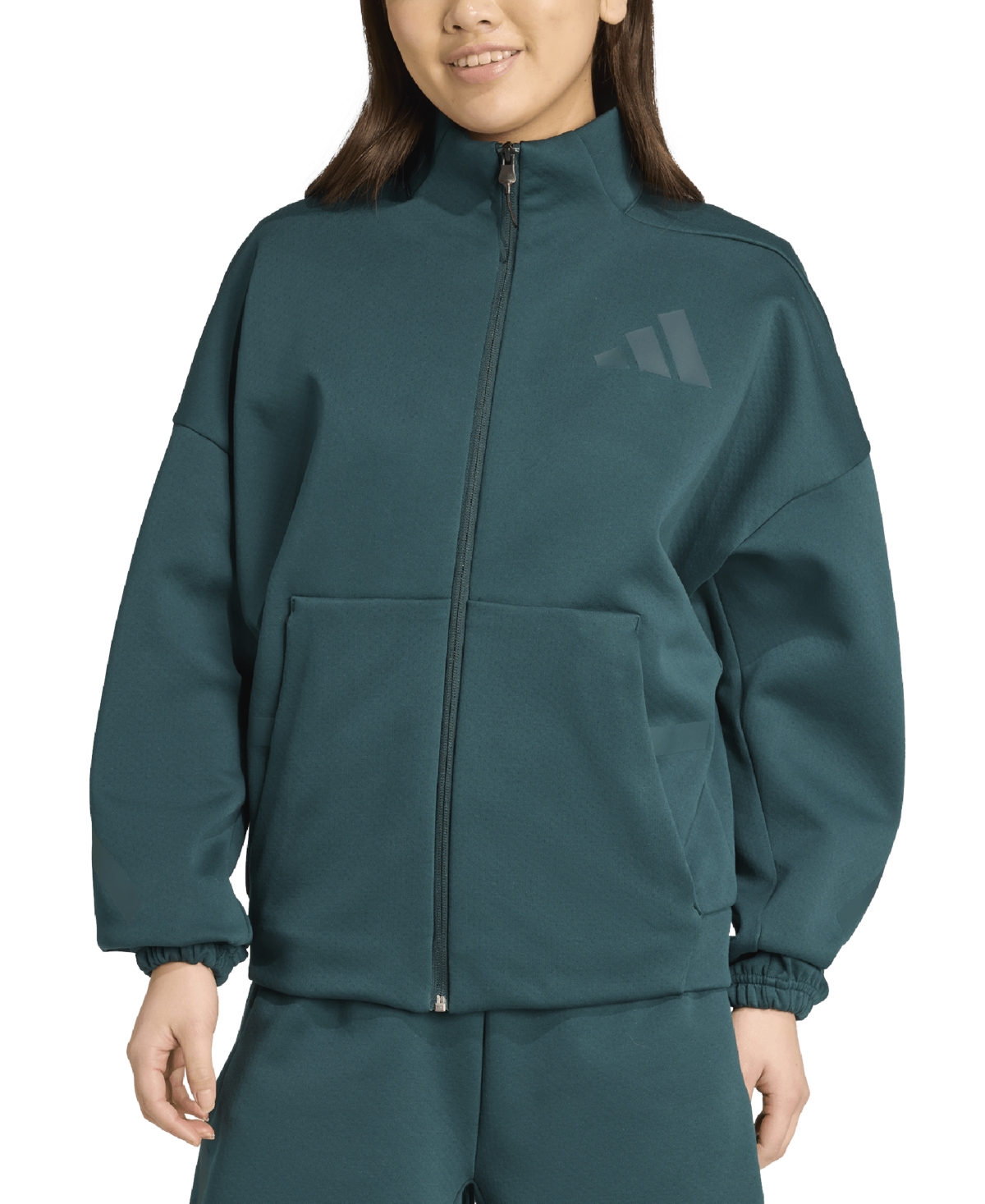 Click here for adidas Womens Z.n.e. Zip-Front Long Sleeve Track J... prices