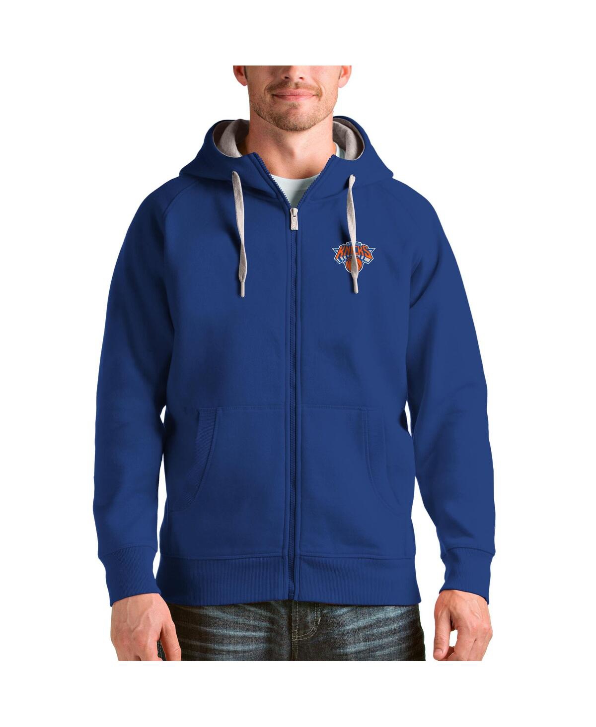 Click here for Antigua Mens Royal New York Knicks Logo Victory Fu... prices