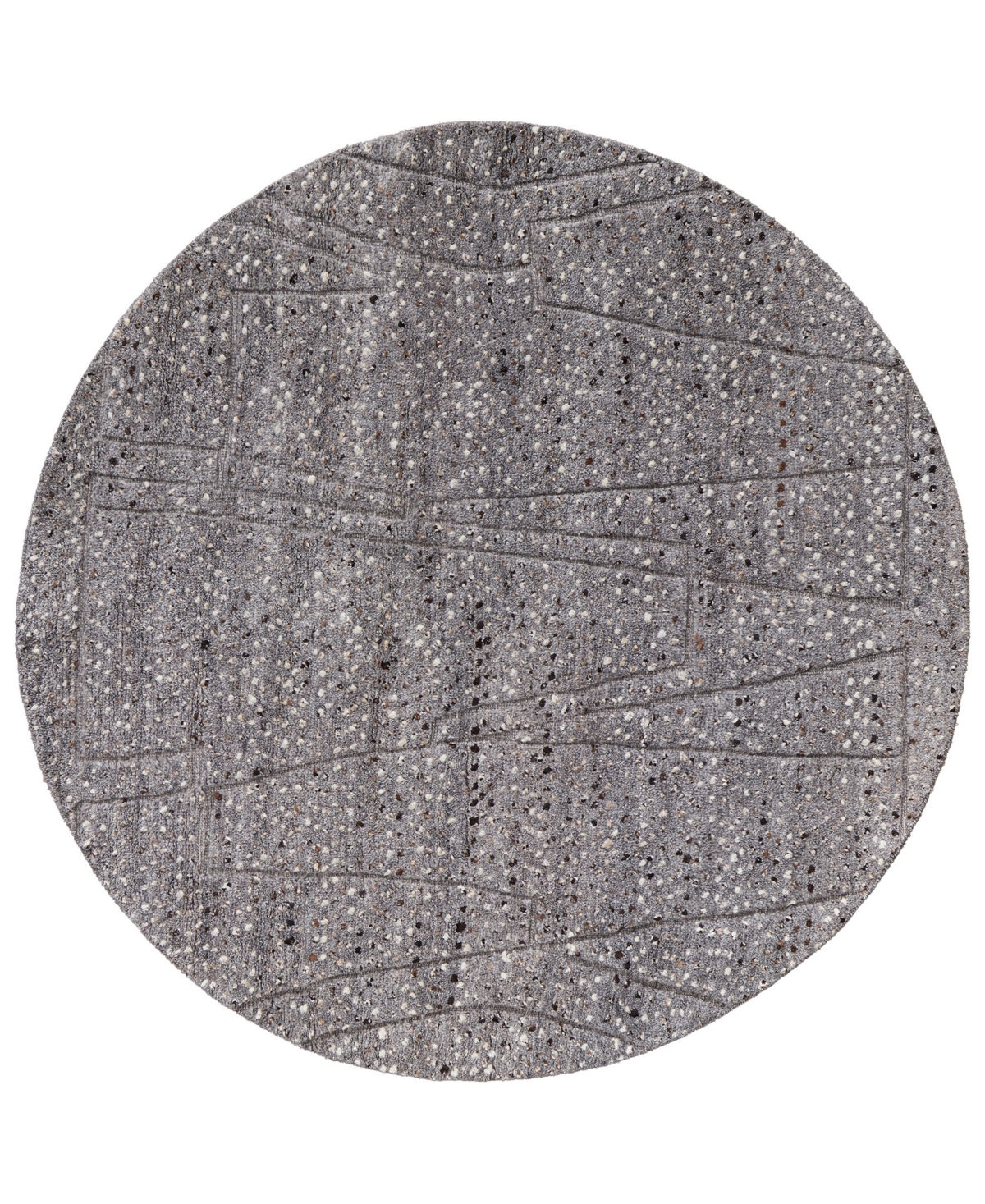 Click here for Feizy Dering T6042 8x8 Round Area Rug - Gray  Tan prices