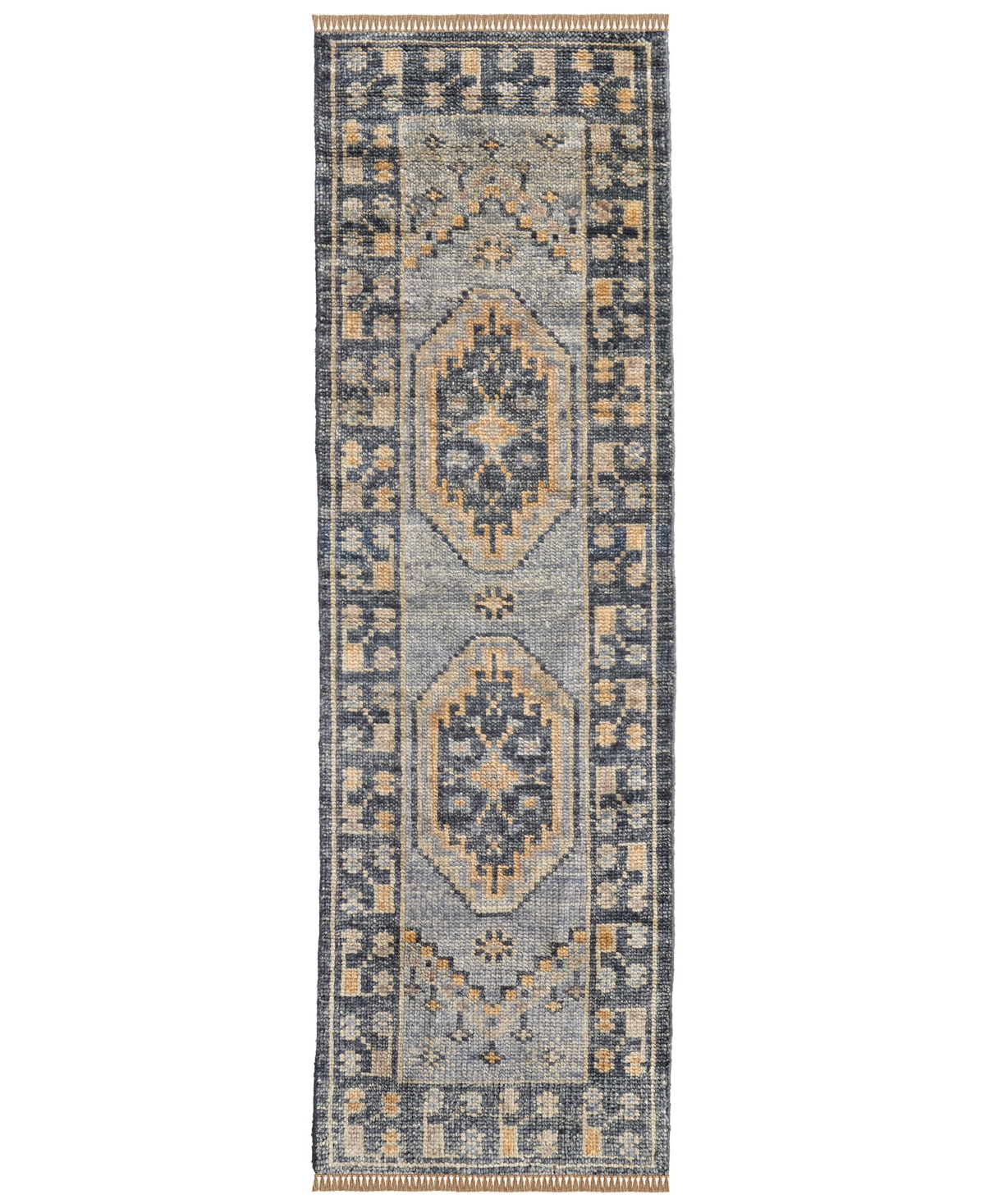 Click here for Feizy Fillmore 6941F 26x12 Runner Area Rug - Blue... prices