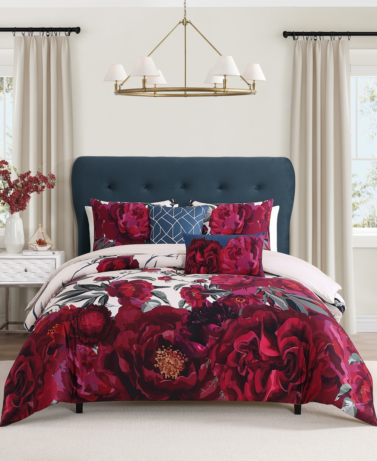 Click here for Bebejan Zinnia Bedding 100 Cotton Sateen 5 Piece K... prices