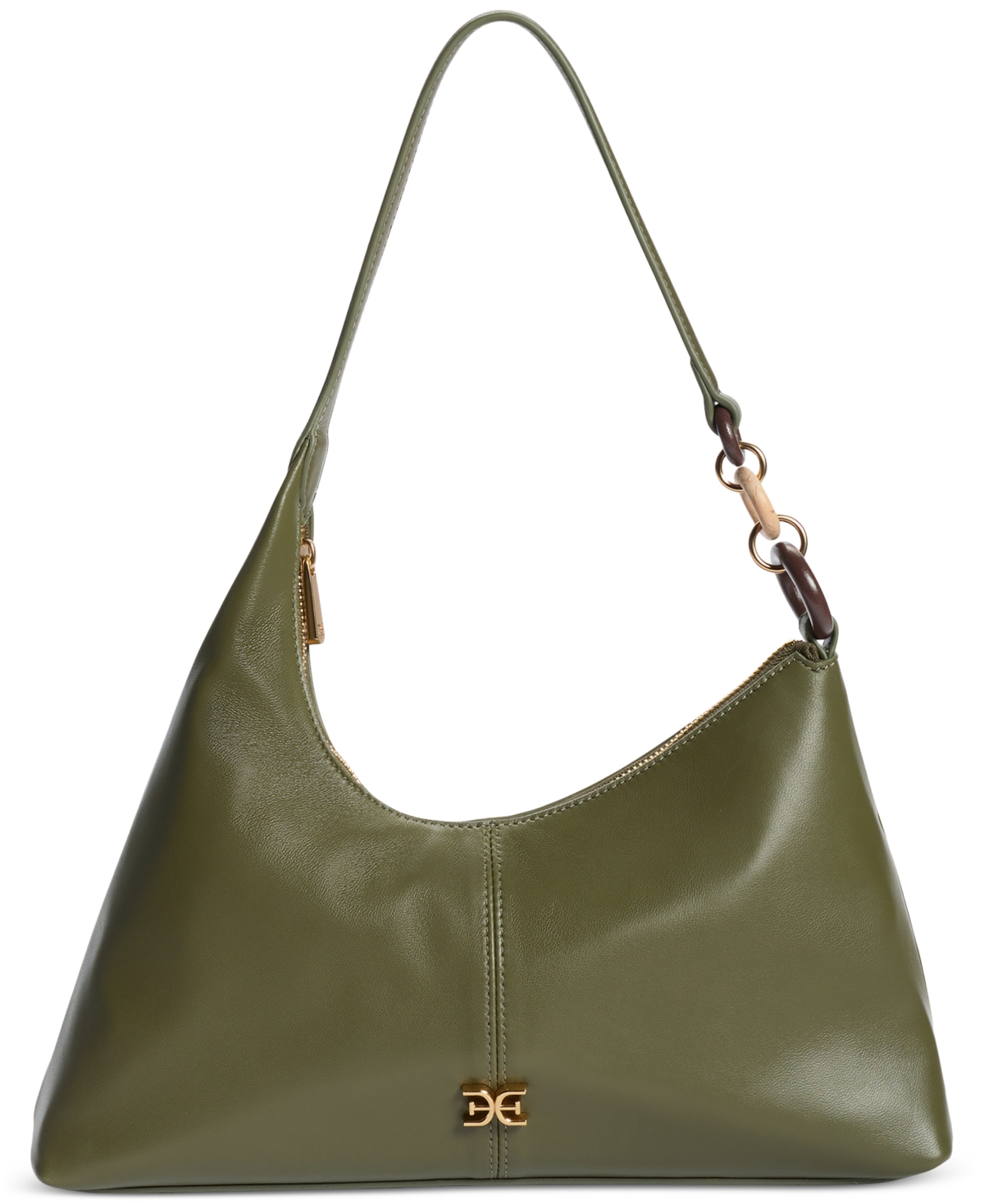 Sam Edelman Dakota Leather Shoulder Bag - Olive