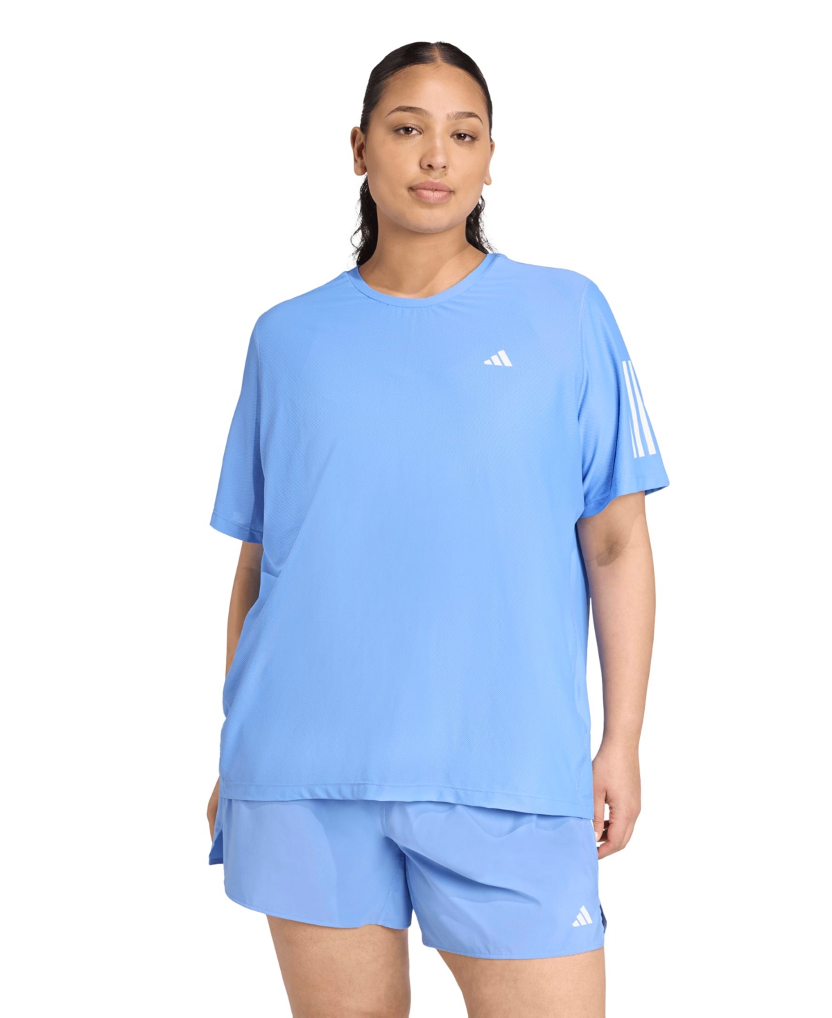 Click here for adidas Plus Size Own The Run Crew Neck T-Shirt - B... prices