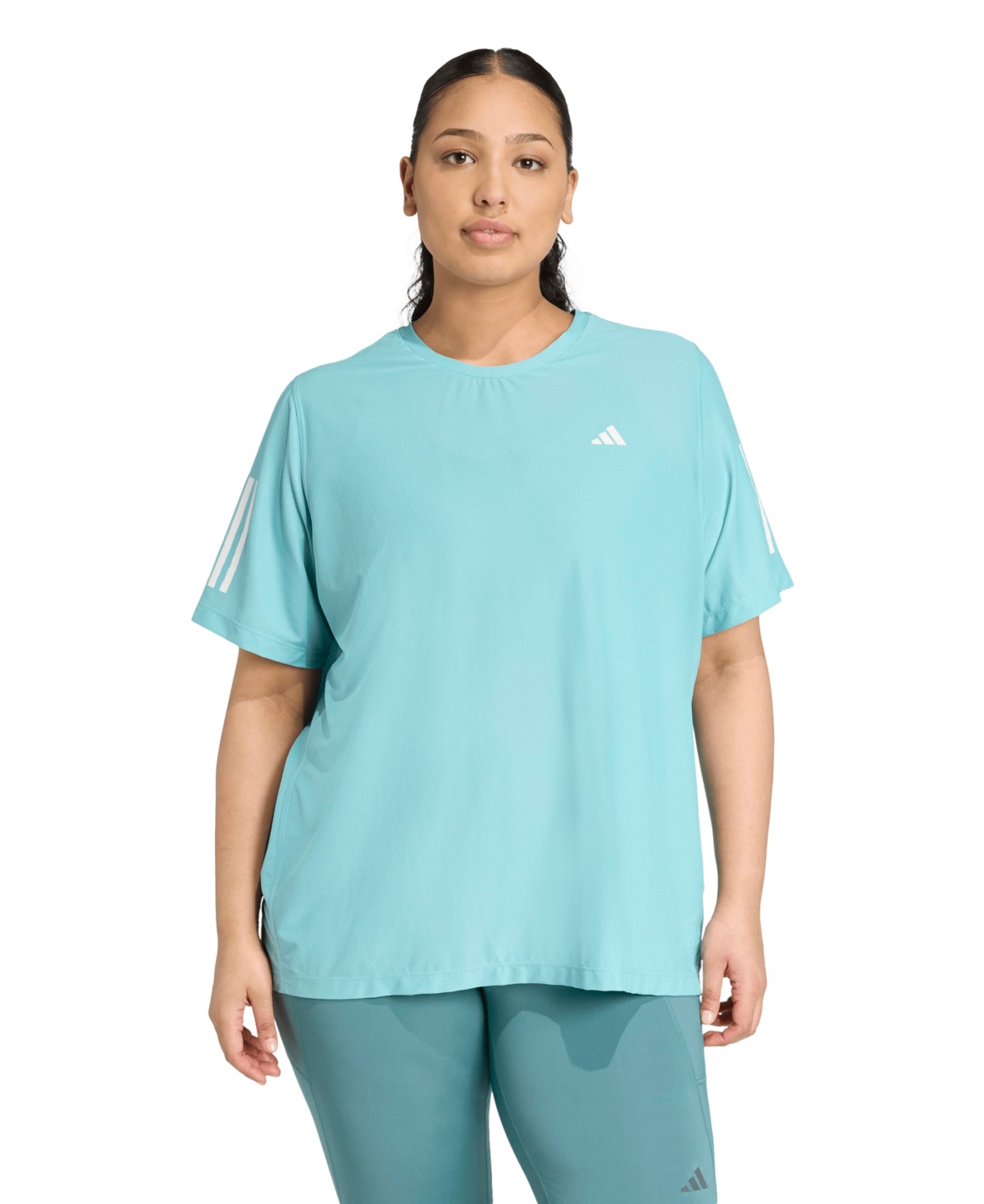 Click here for adidas Plus Size Own The Run Crew Neck T-Shirt - M... prices