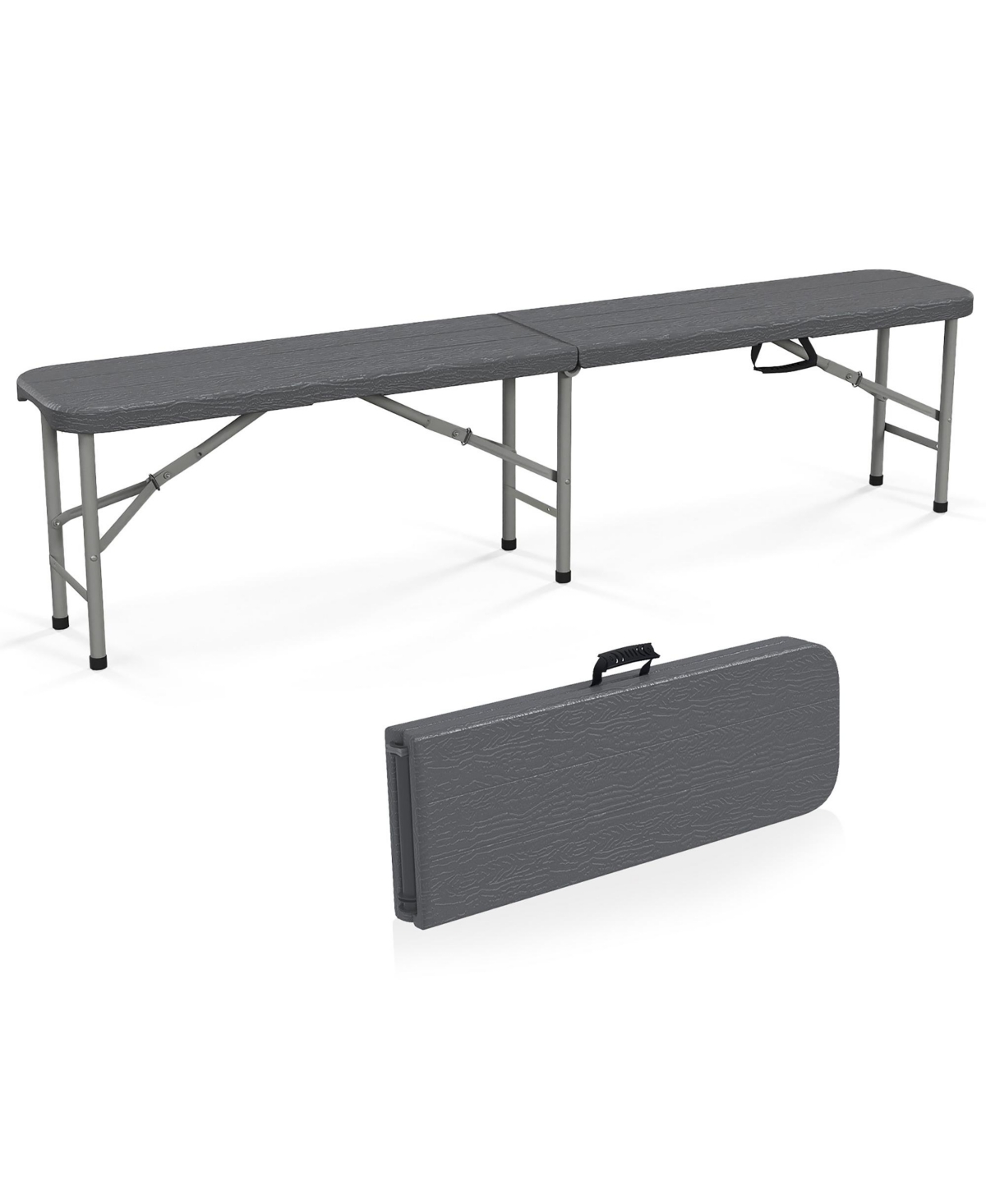 Click here for Gymax 6 ft Plastic Folding Bench Portable Fold-in-... prices
