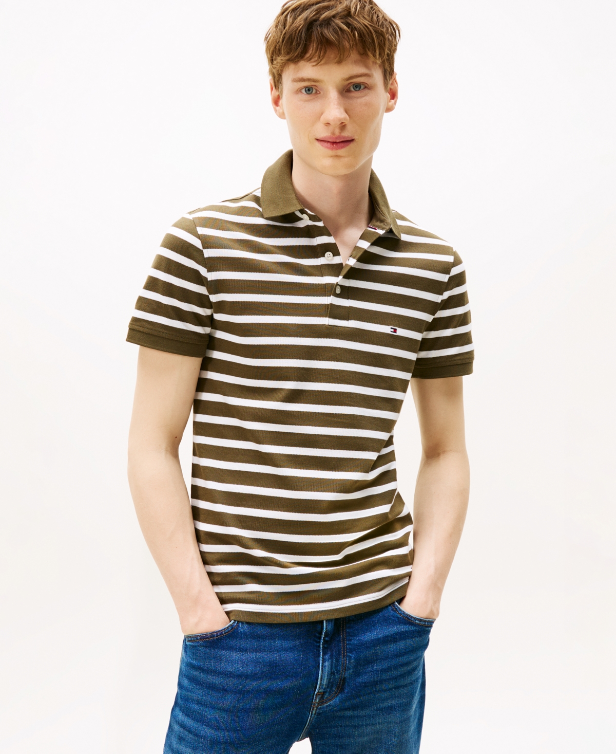 Click here for Tommy Hilfiger Mens 1985 Slim Fit Polo Shirt - Arm... prices