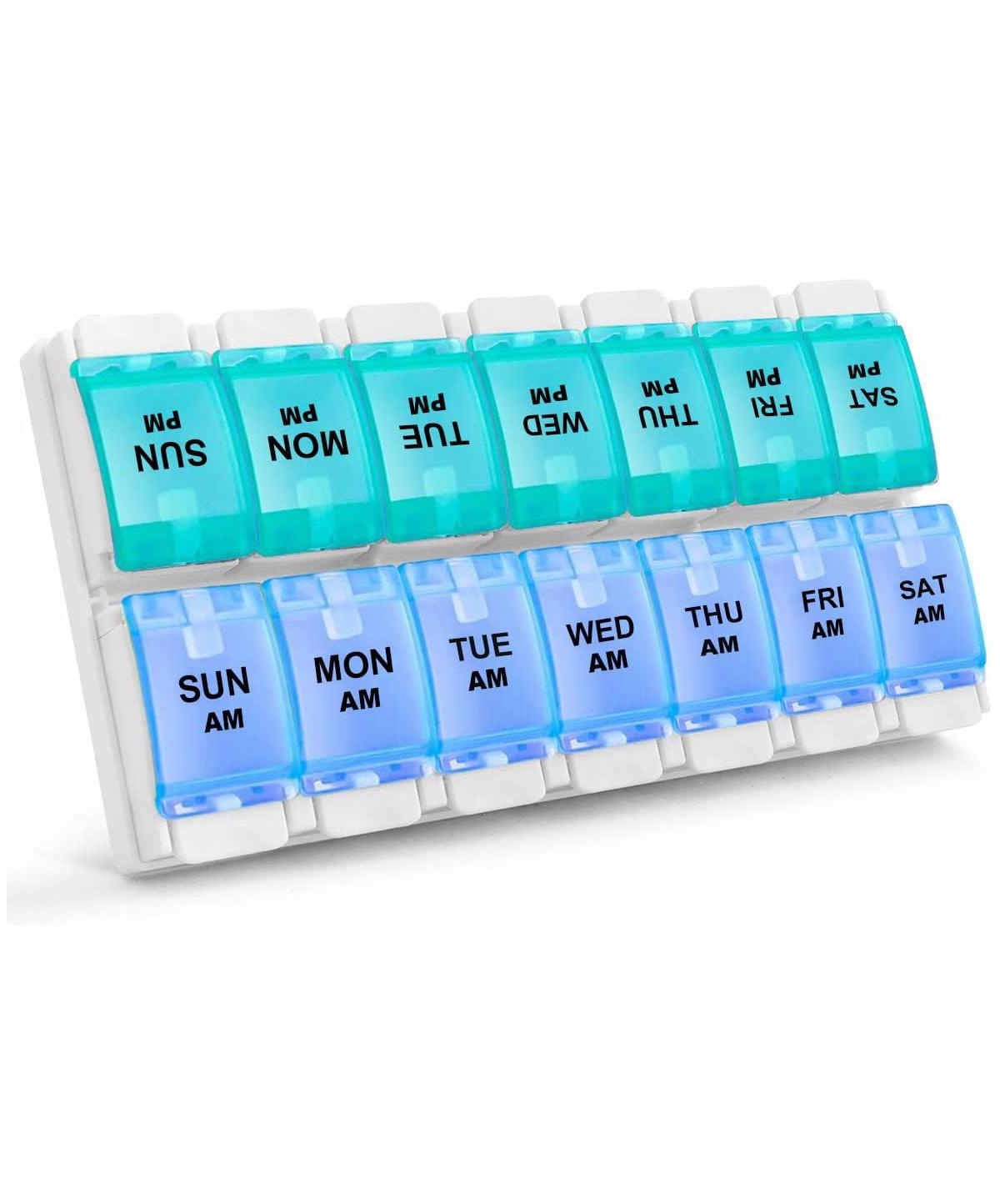 Click here for Sukuos Weekly Pill Organizer 7 Day 2 Times A Day... prices