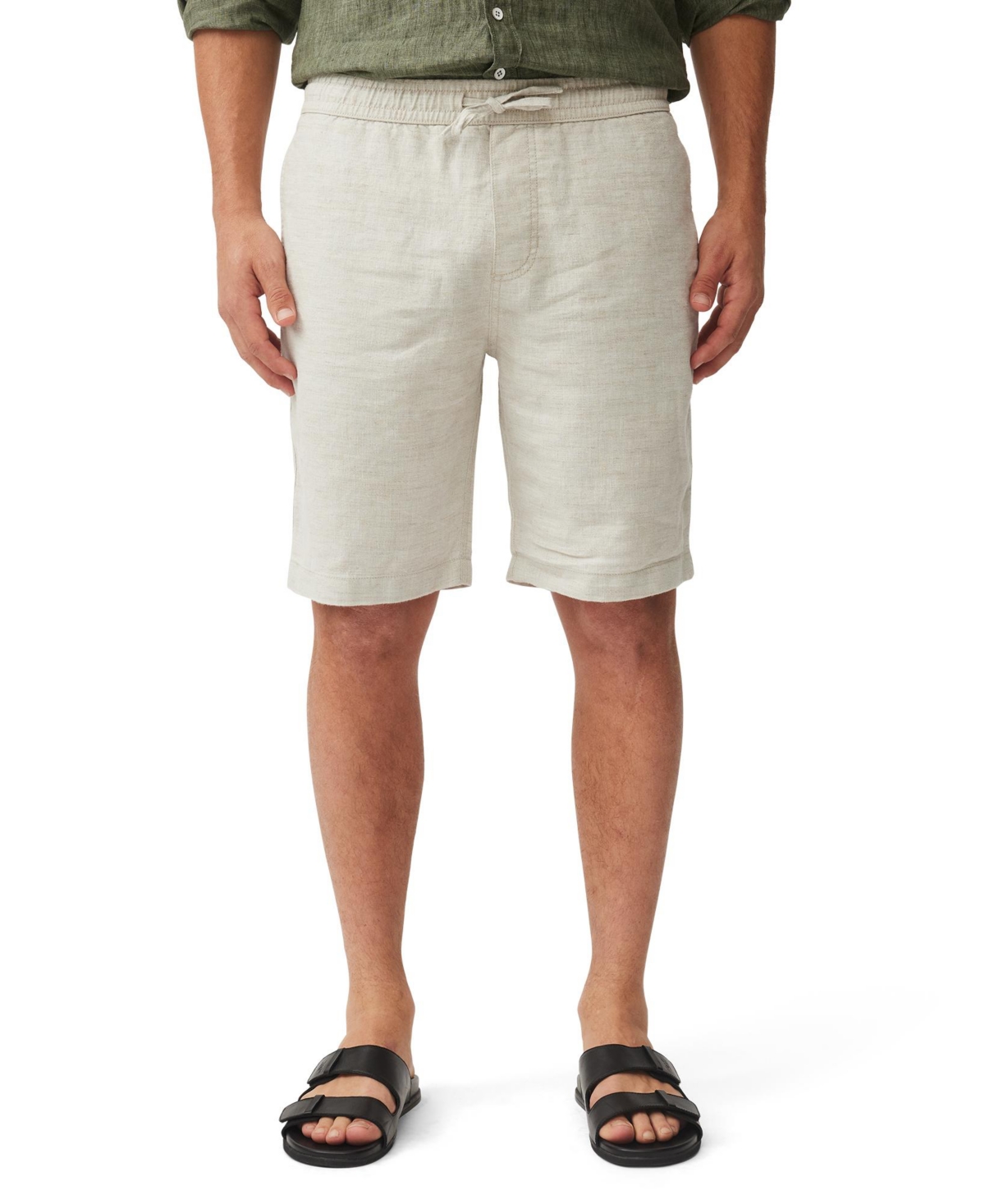 Click here for Rodd Gunn Mens Linen 9 Resort Short - Oatmeal natu... prices