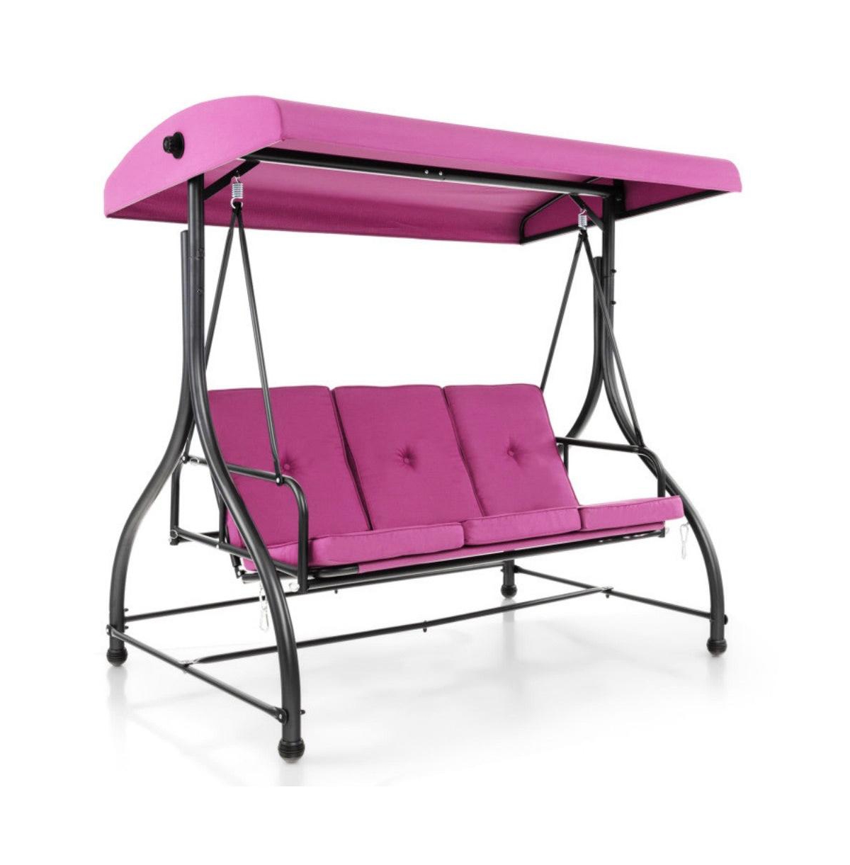 Click here for Mondawe 3 Seat Outdoor Porch Swing with Adjustable... prices
