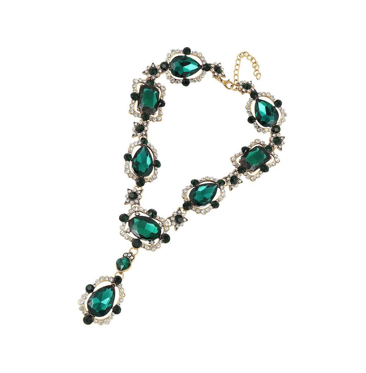Click here for Sohi Party Stone Statement Necklace - Green prices