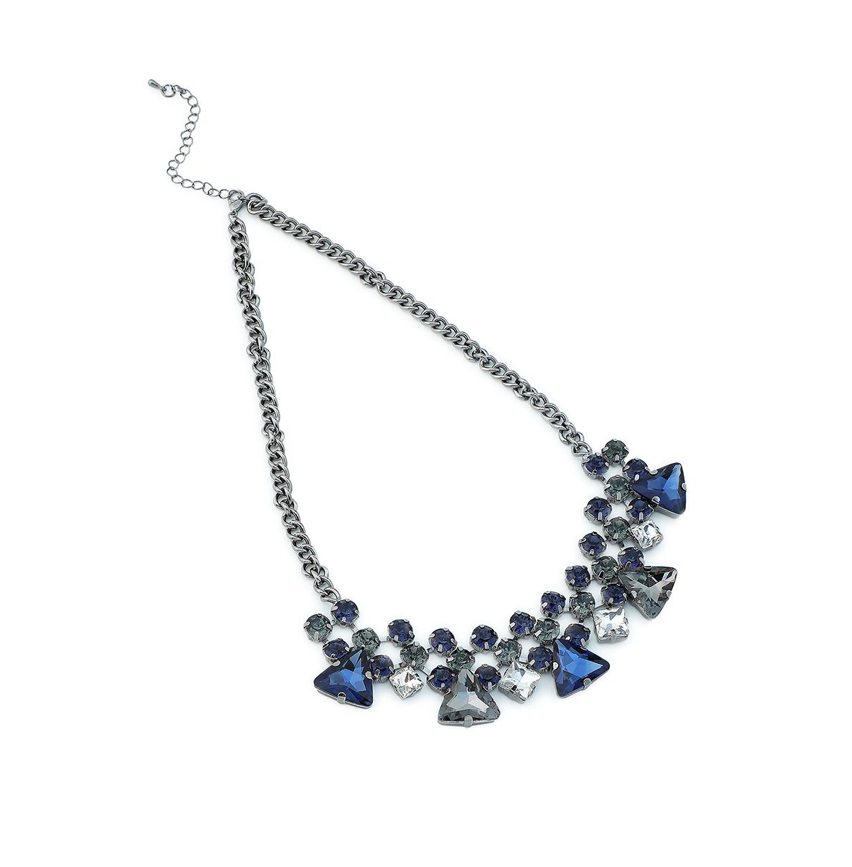 Click here for Sohi Geometric Statement Necklace - Blue prices