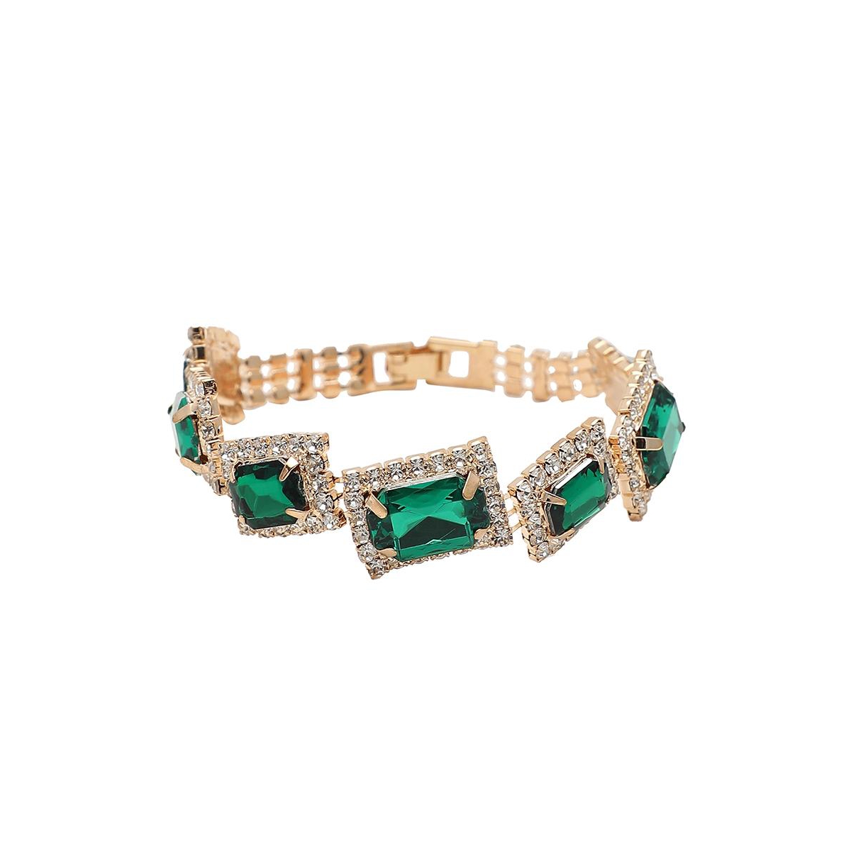 Click here for Sohi Party Stone Statement Bracelet - Green prices
