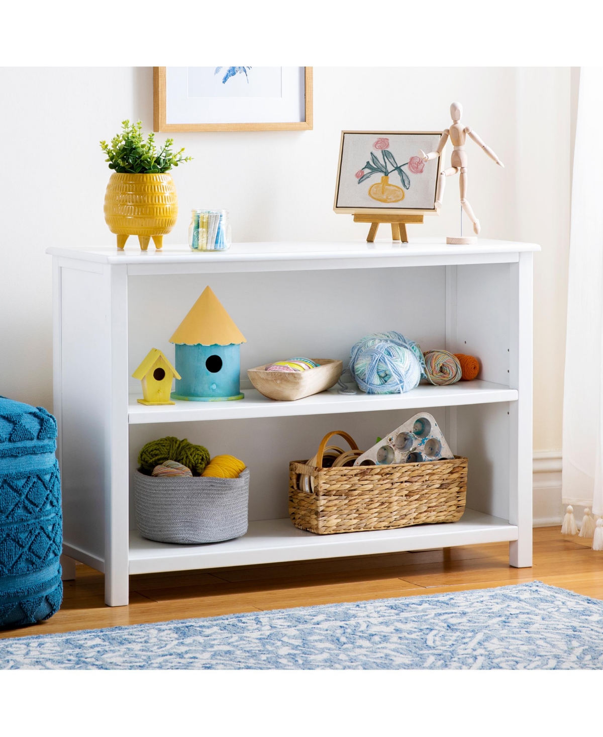 Click here for Guidecraft Taiga 2-Shelf Bookcase - Navy: 30"... prices