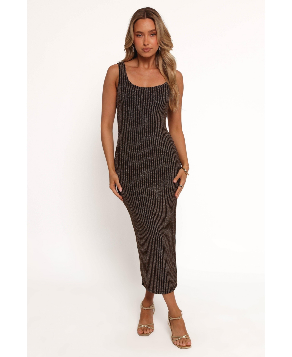 Click here for Petal and Pup Womens Jemma Midi Dress - Black/gold prices