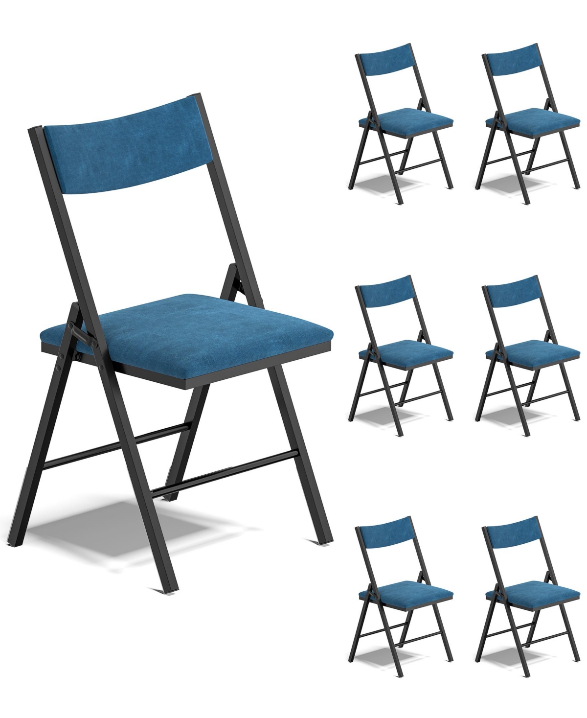 Click here for Sugift 6 Pack Velvet Padded Folding Chair Comforta... prices