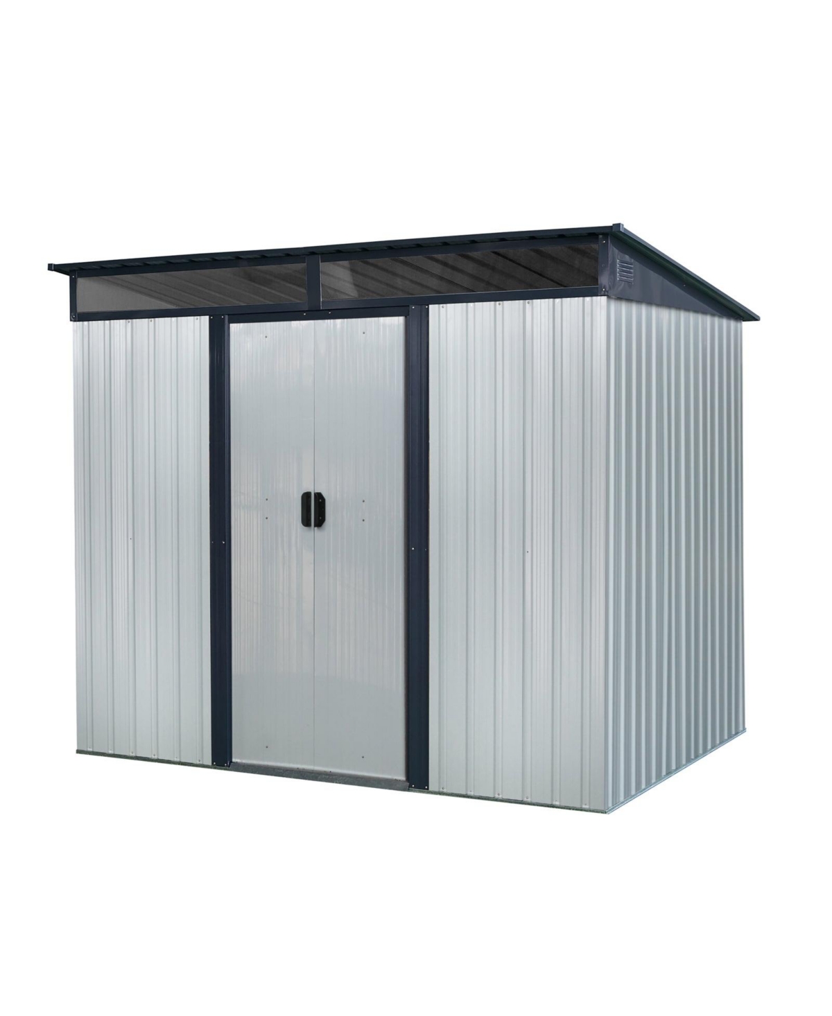 Click here for Mondawe 8ft x 6ft Outdoor Metal Storage with Locka... prices