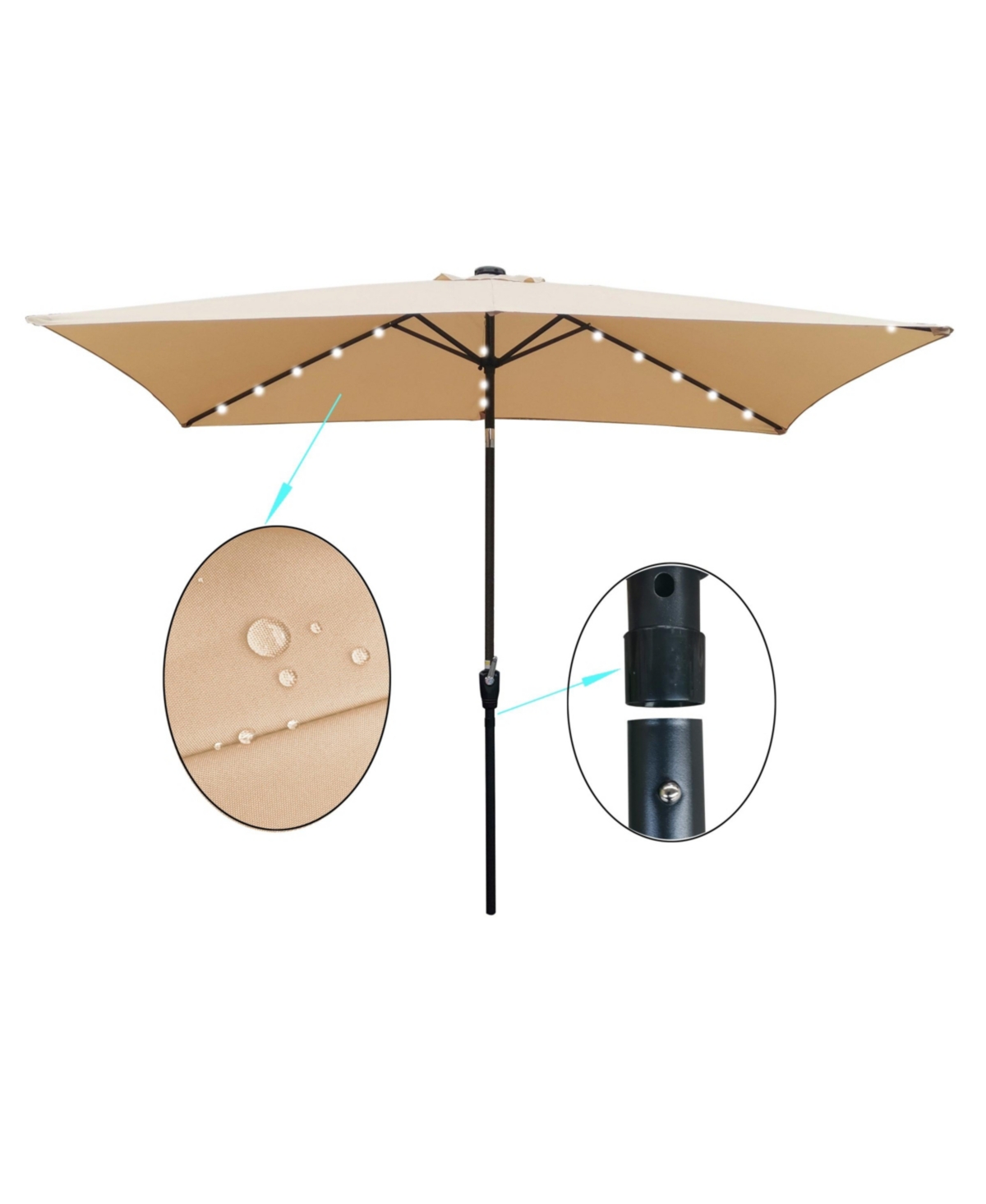 Click here for 10 x 6.5t Rectangular Patio Solar Led Lighted Outd... prices