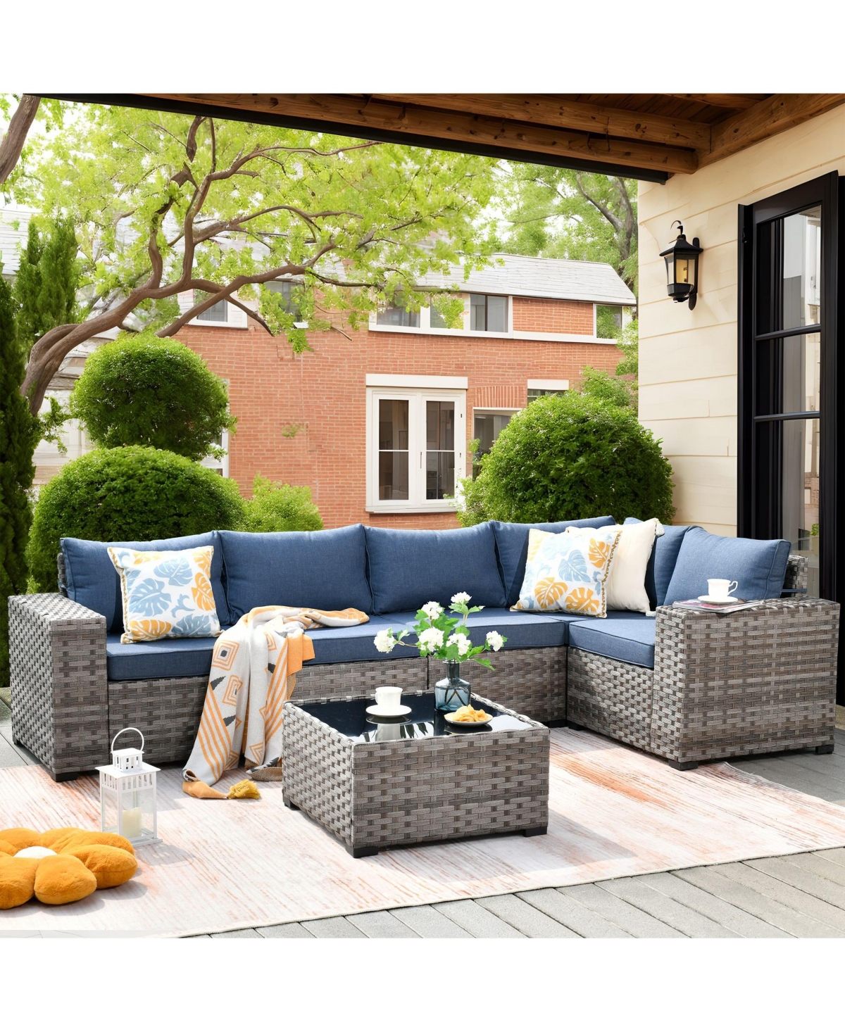 Click here for Xizzi 5 Piece Outdoor Rattan Patio Furniture Set w... prices
