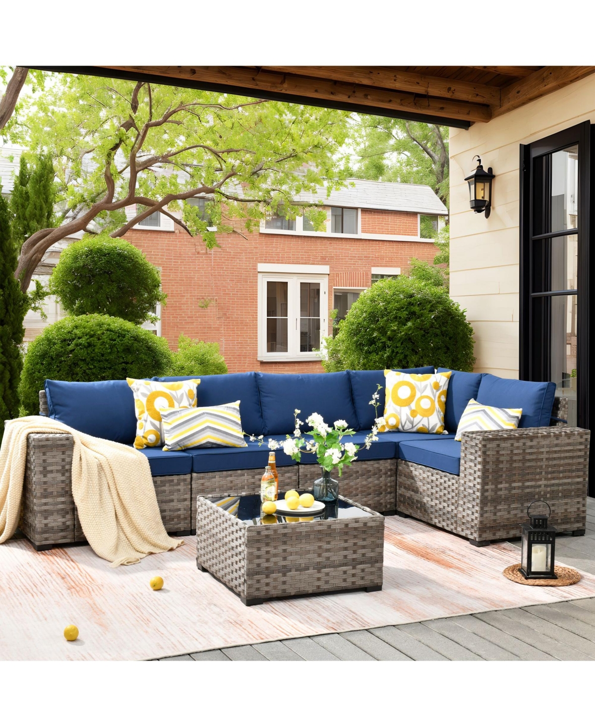 Click here for Xizzi 5 Piece Outdoor Rattan Patio Furniture Set w... prices