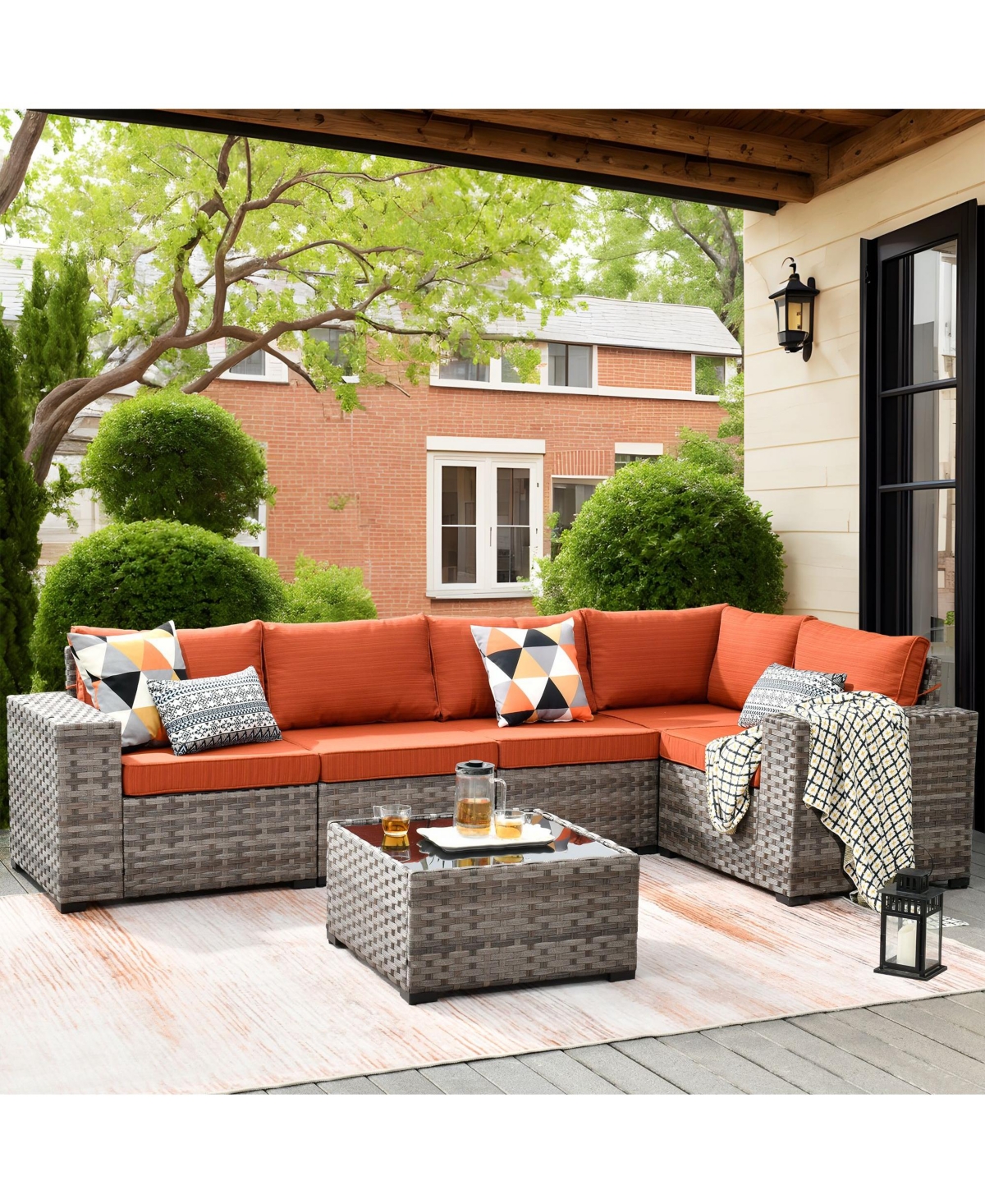 Click here for Xizzi 5 Piece Outdoor Rattan Patio Furniture Set w... prices