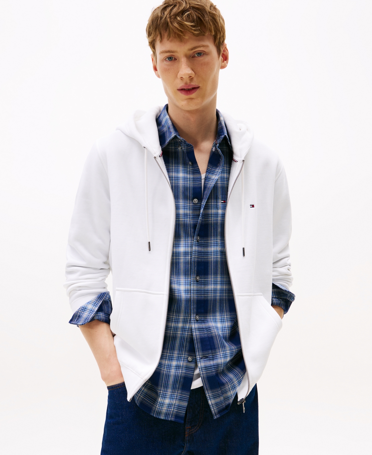 Click here for Tommy Hilfiger Mens Long Sleeve Zip-Front Flag Log... prices